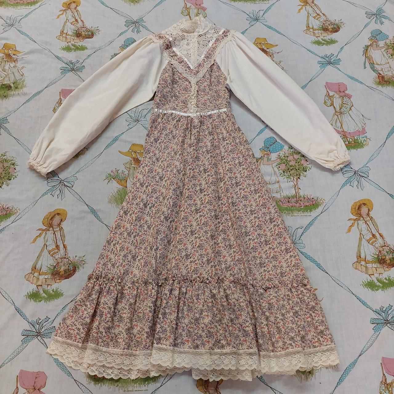 Vintage Gunne Prarie Sax Dress Cotton/ Polyester... - Depop