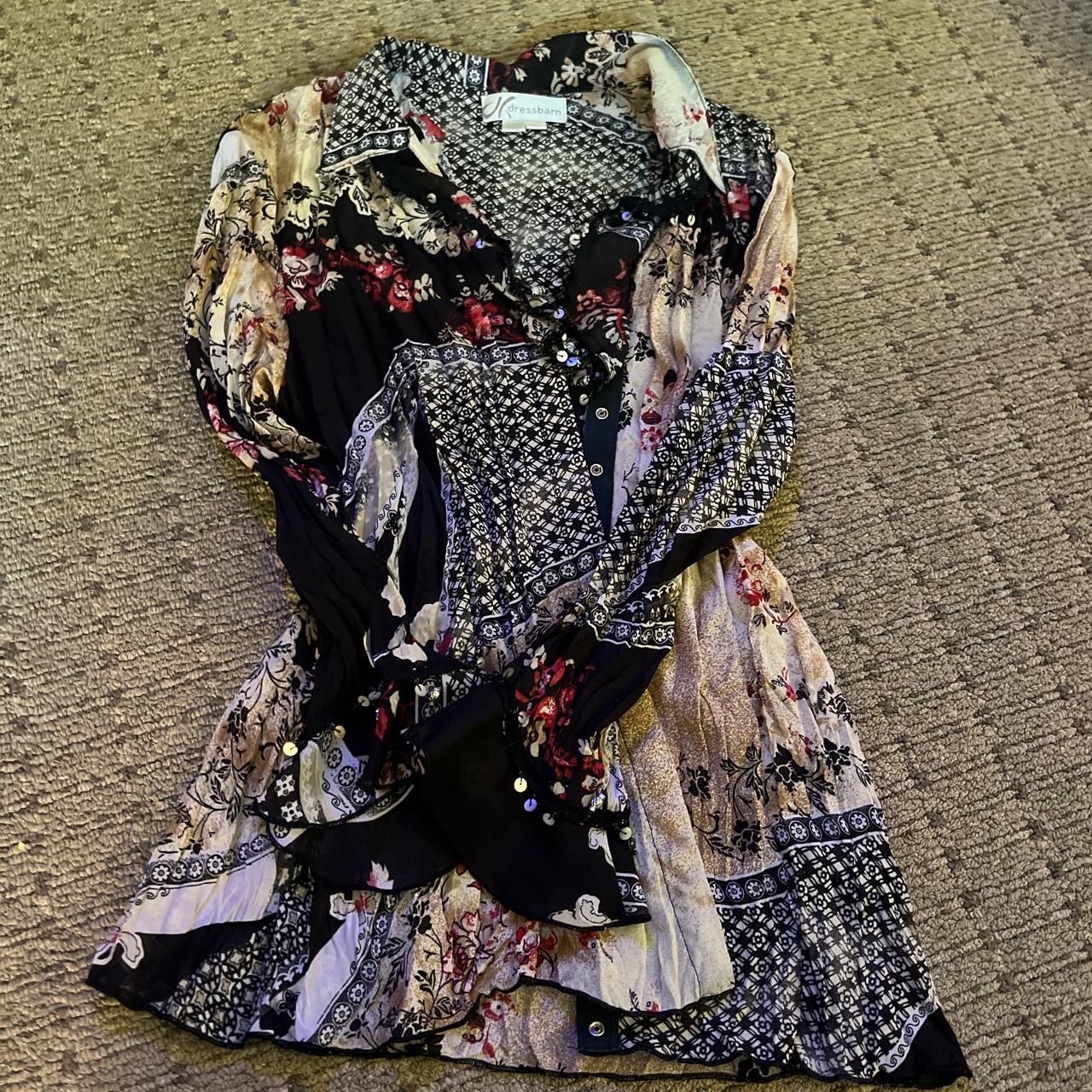 Eclectic Blouse with fitted waist - Depop