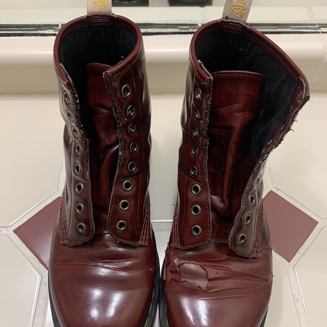 Men's Burgundy Boots | Depop