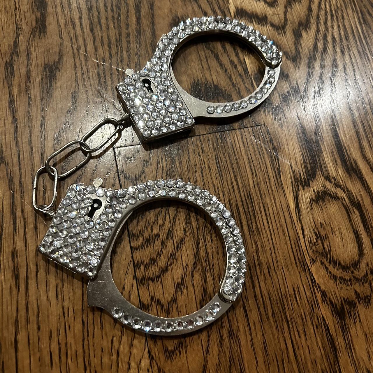 Bedazzled costume handcuffs! No key #cuff... - Depop