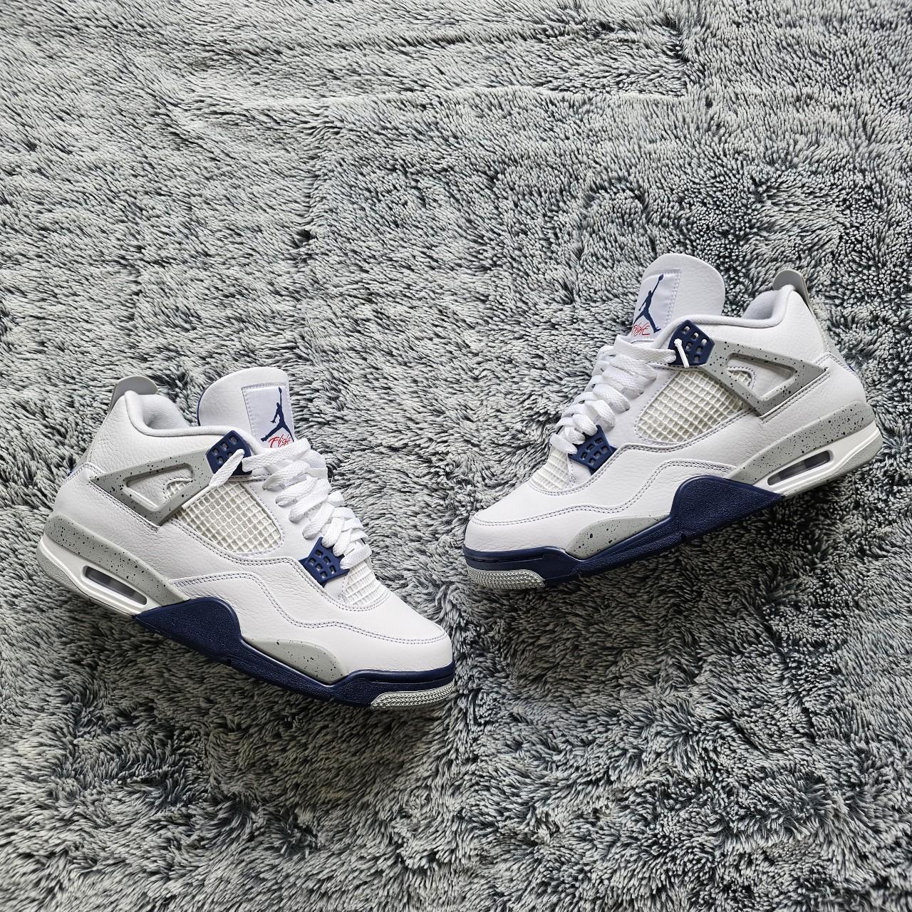- JORDAN 4 - J4 'Midnight Navy' VNDS w/ OG... - Depop