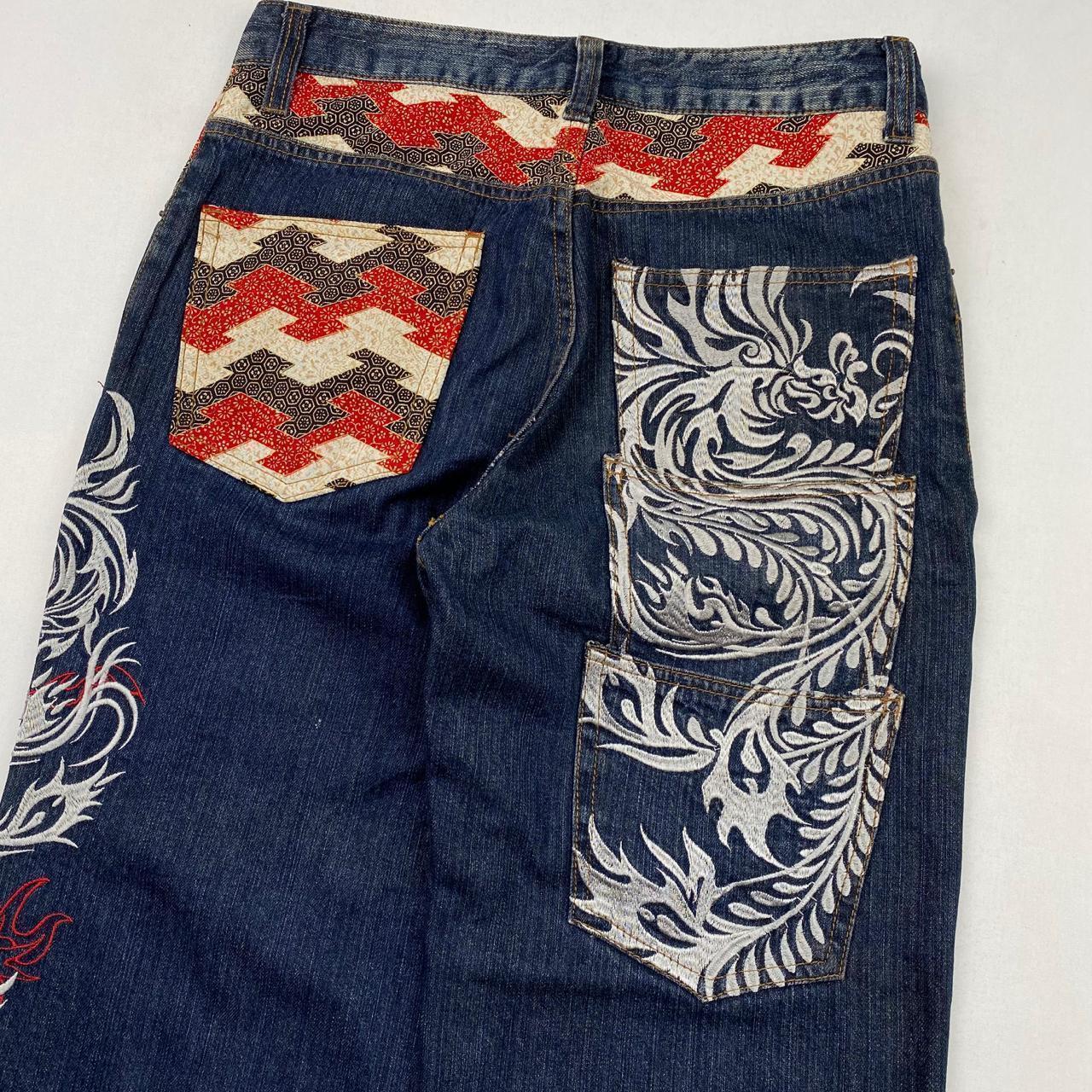G-30 Authentic Vintage Embroidered Japanese Denim... - Depop