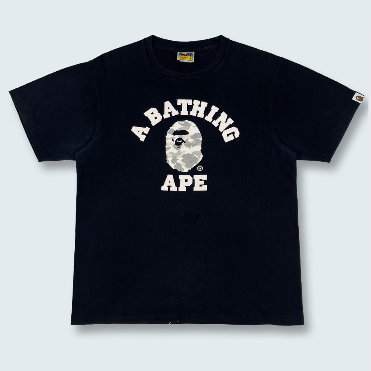 P-30 Authentic Vintage Bape T-Shirt Glow in the... - Depop