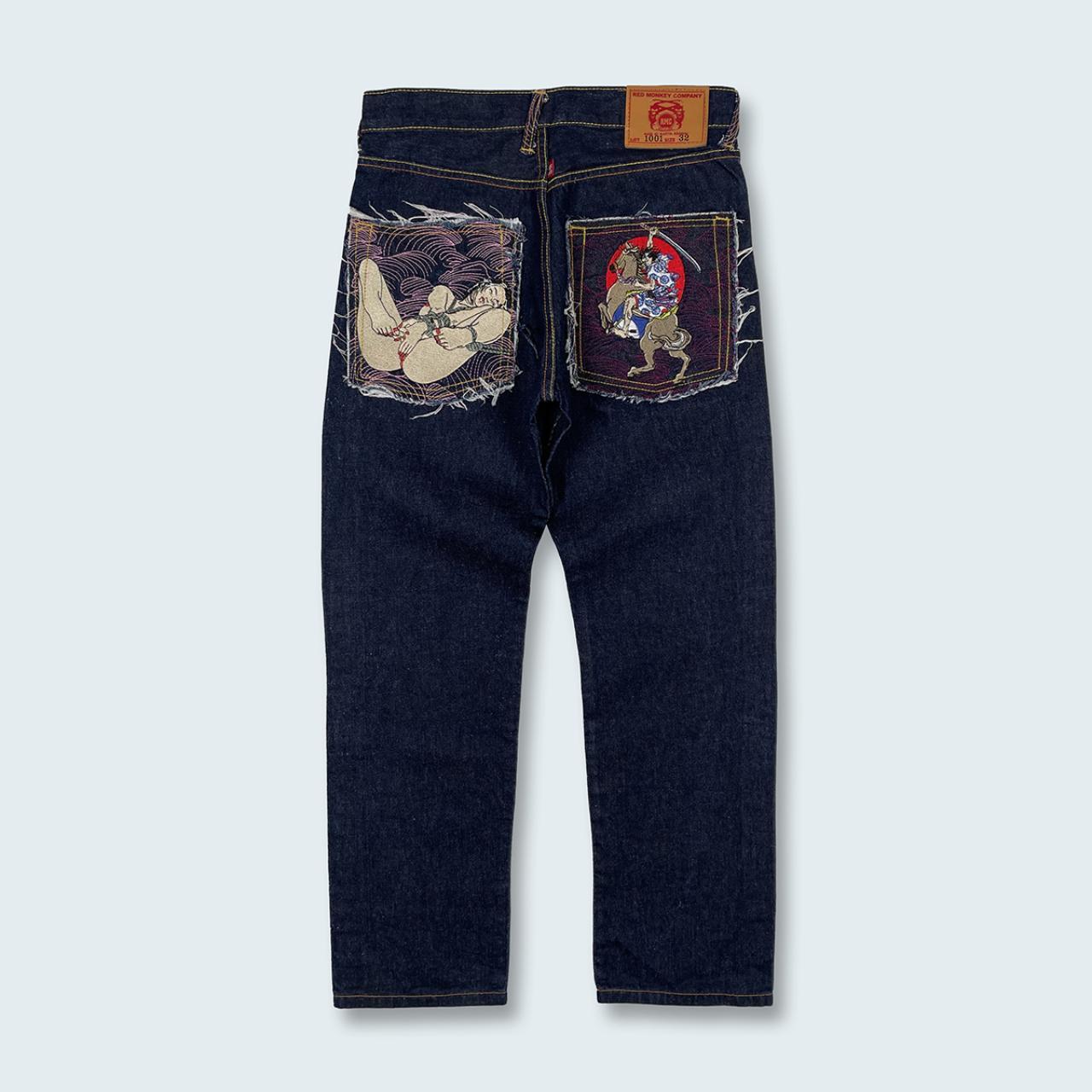 A-729 Authentic Vintage RMC Jeans Red Monkey... - Depop