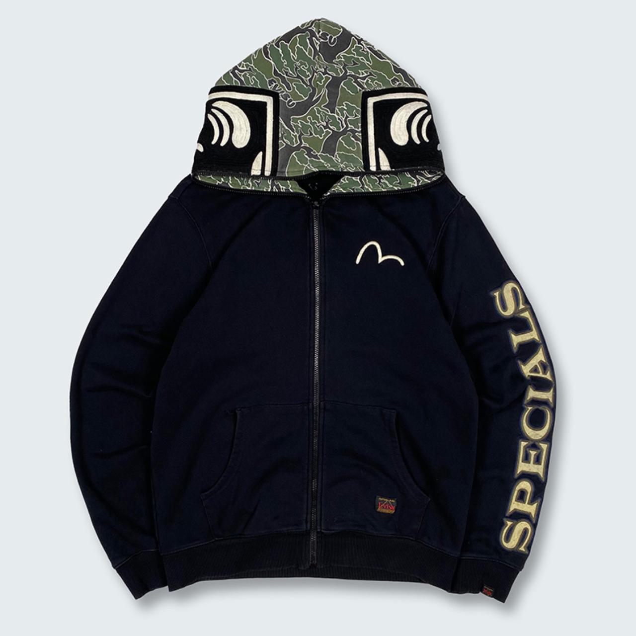 J- 523 Authentic Vintage Evisu Full Zip Hoodie... - Depop