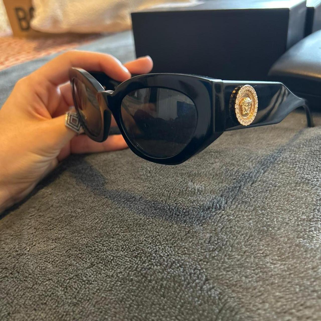 Versace VE4376B Black / Dark Sunglasses. With pouch,... - Depop