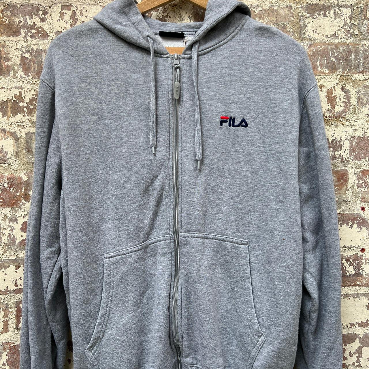 Fila Men's Grey Hoodie | Depop
