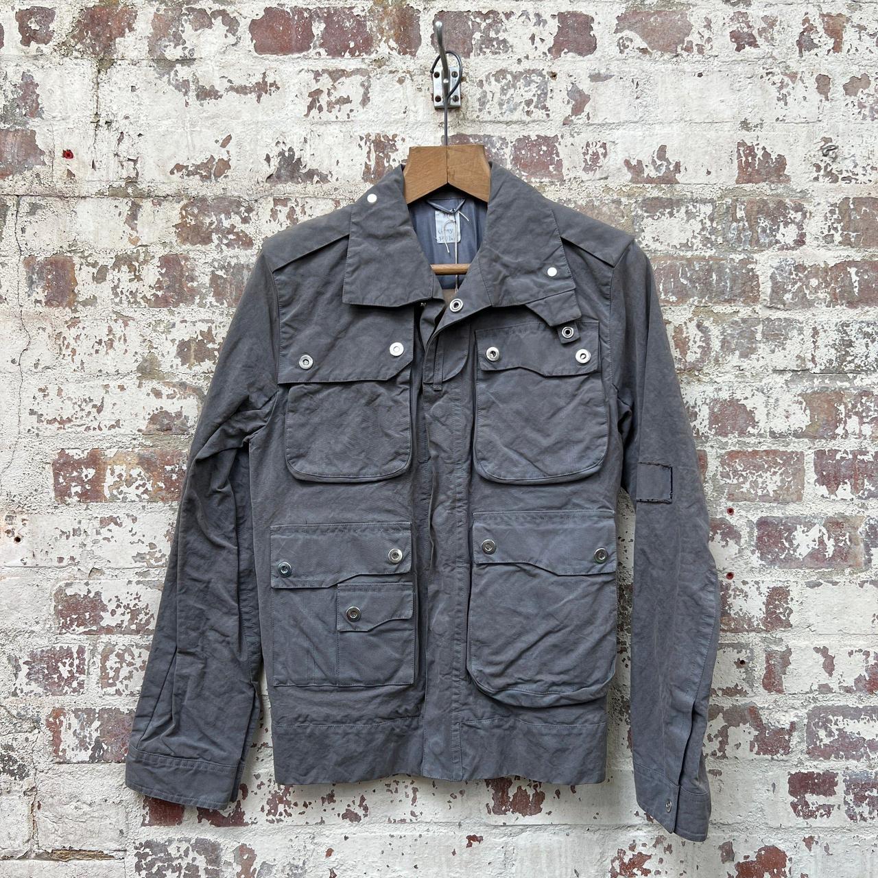 Vintage 1980s Grey Military Style... - Depop