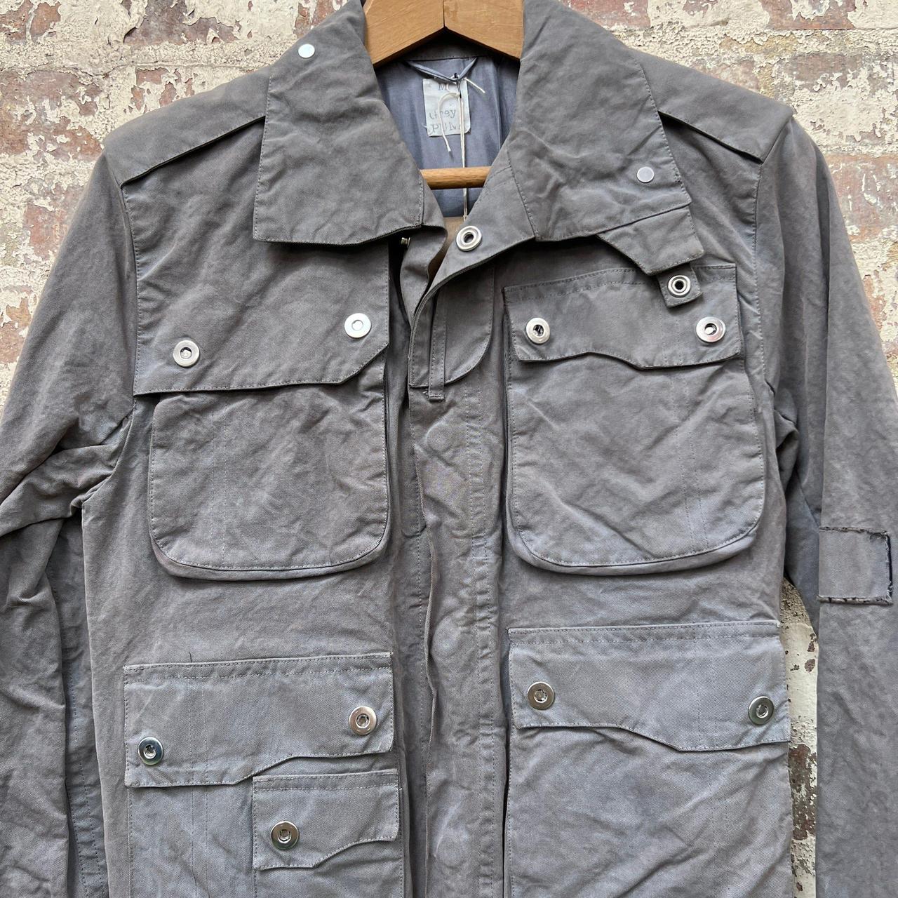 Vintage 1980s Grey Military Style... - Depop