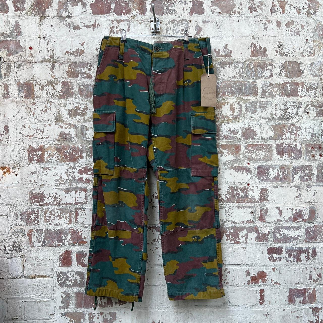Vintage 1970s Belgian Military Camouflage... - Depop