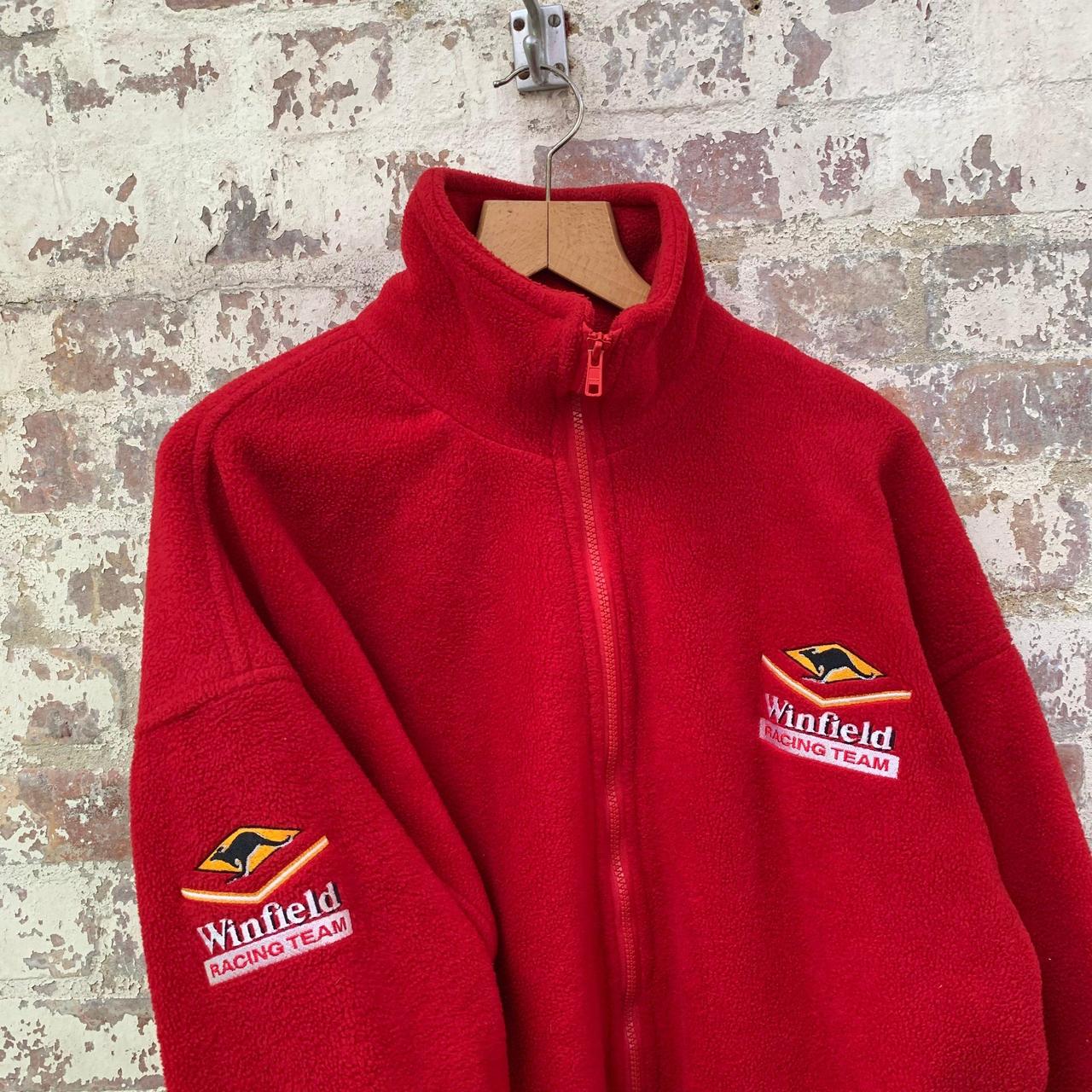 Vintage 1990s Red Winfield Racing Zip Up... - Depop