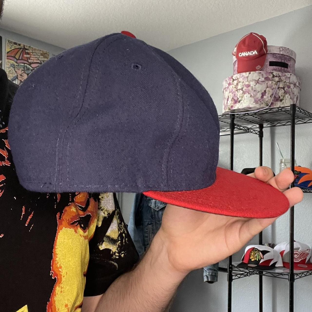 Vintage Cleveland Indians Fitted Hat size 7 5/8 - Depop