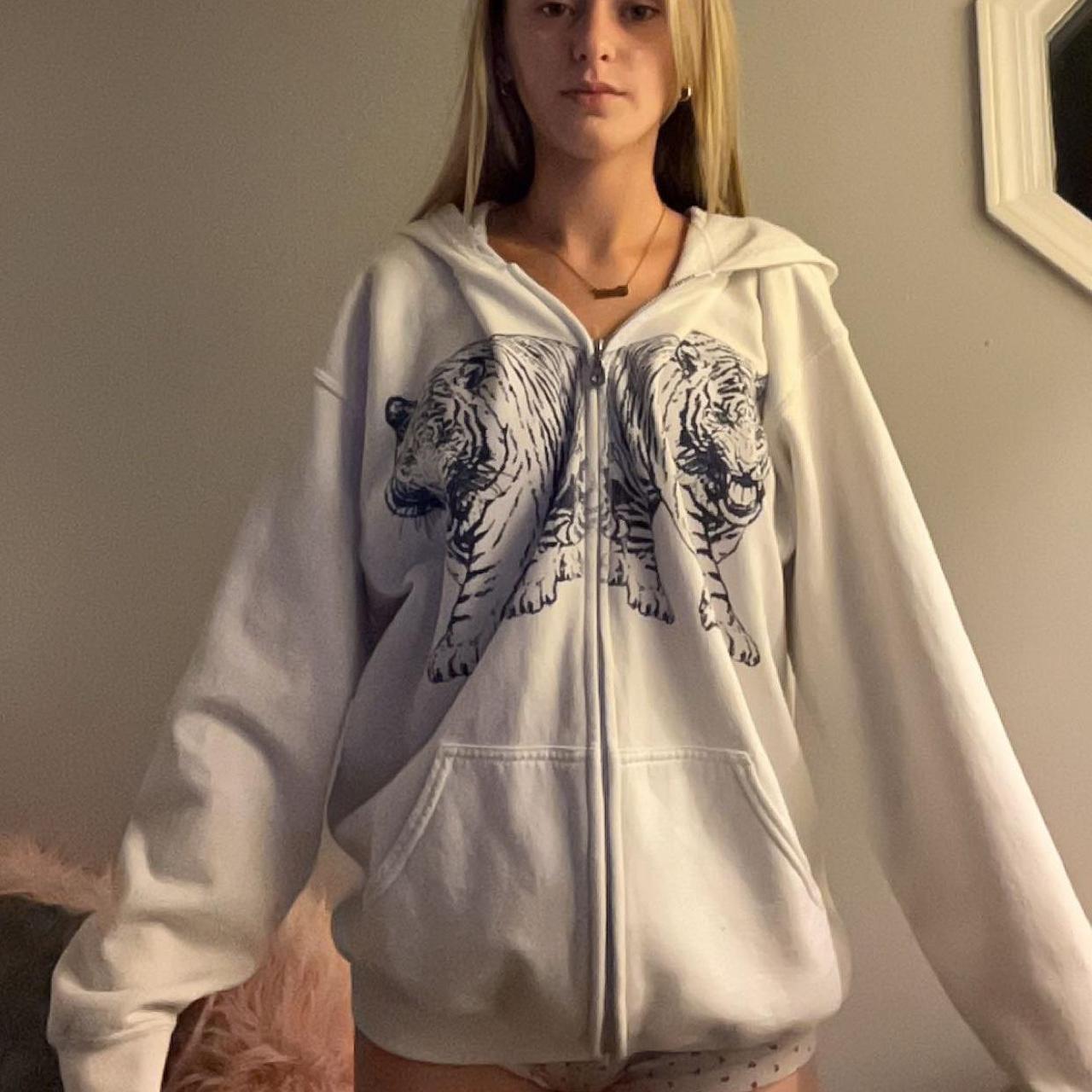 urban outfitters double tiger hoodie in perfect... - Depop