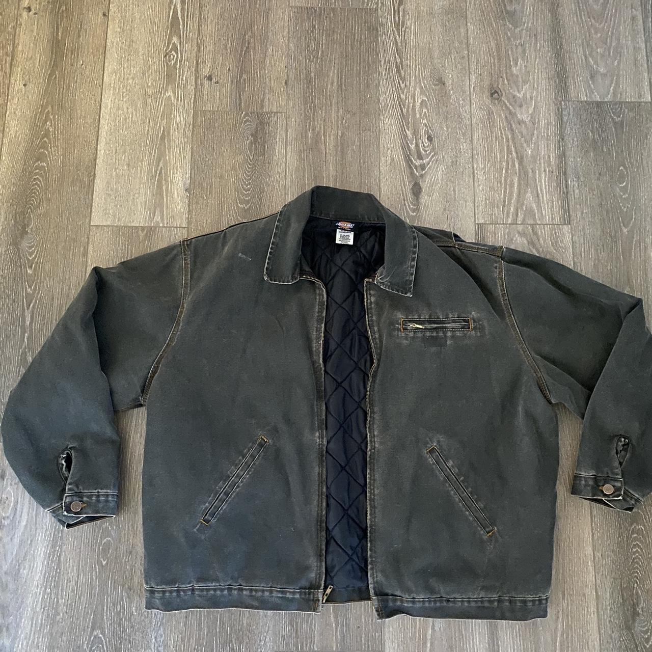 Dickies faded black workwear Detroit jacket Size... - Depop