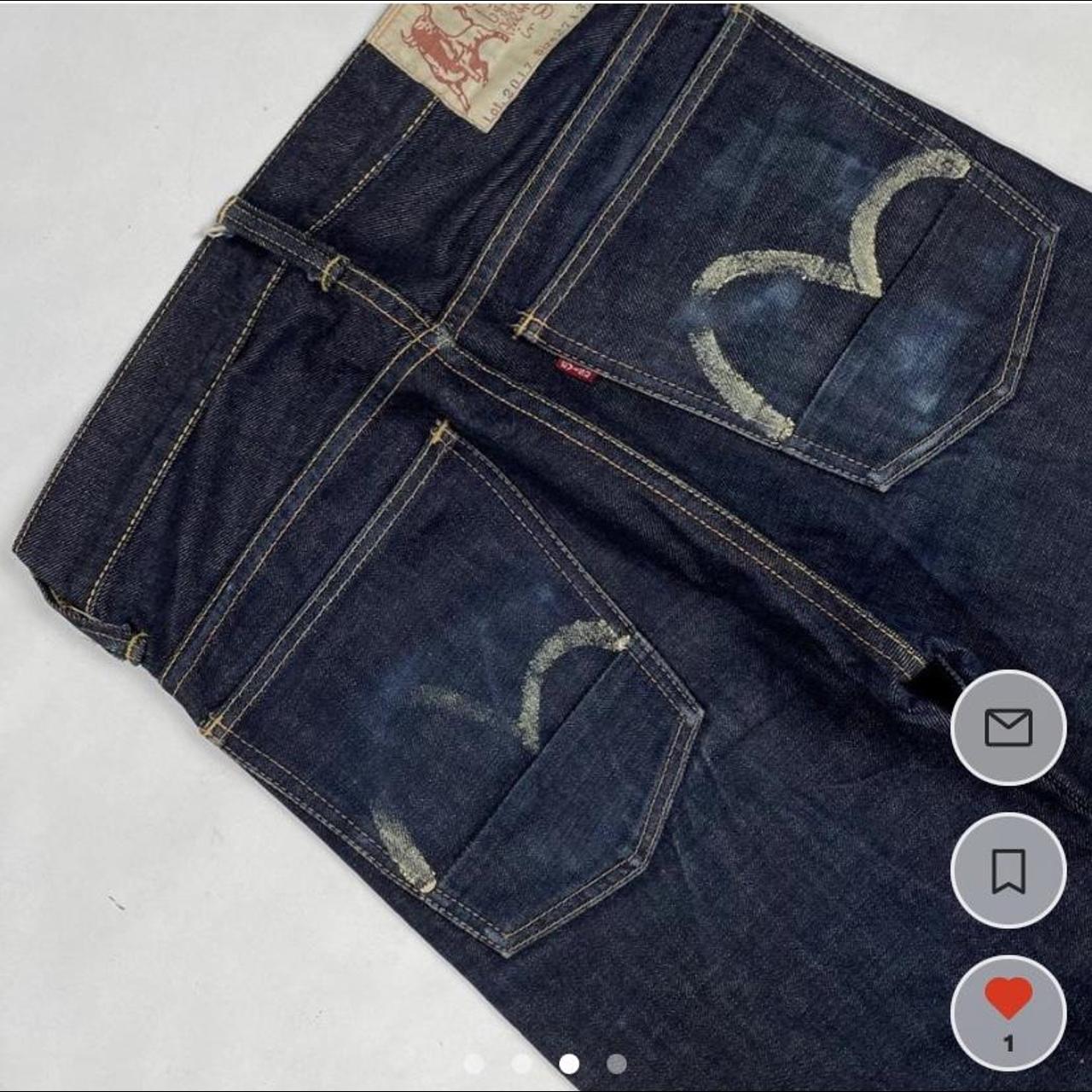 Authentic Vintage Evisu Jeans Japanese Selvedge... - Depop