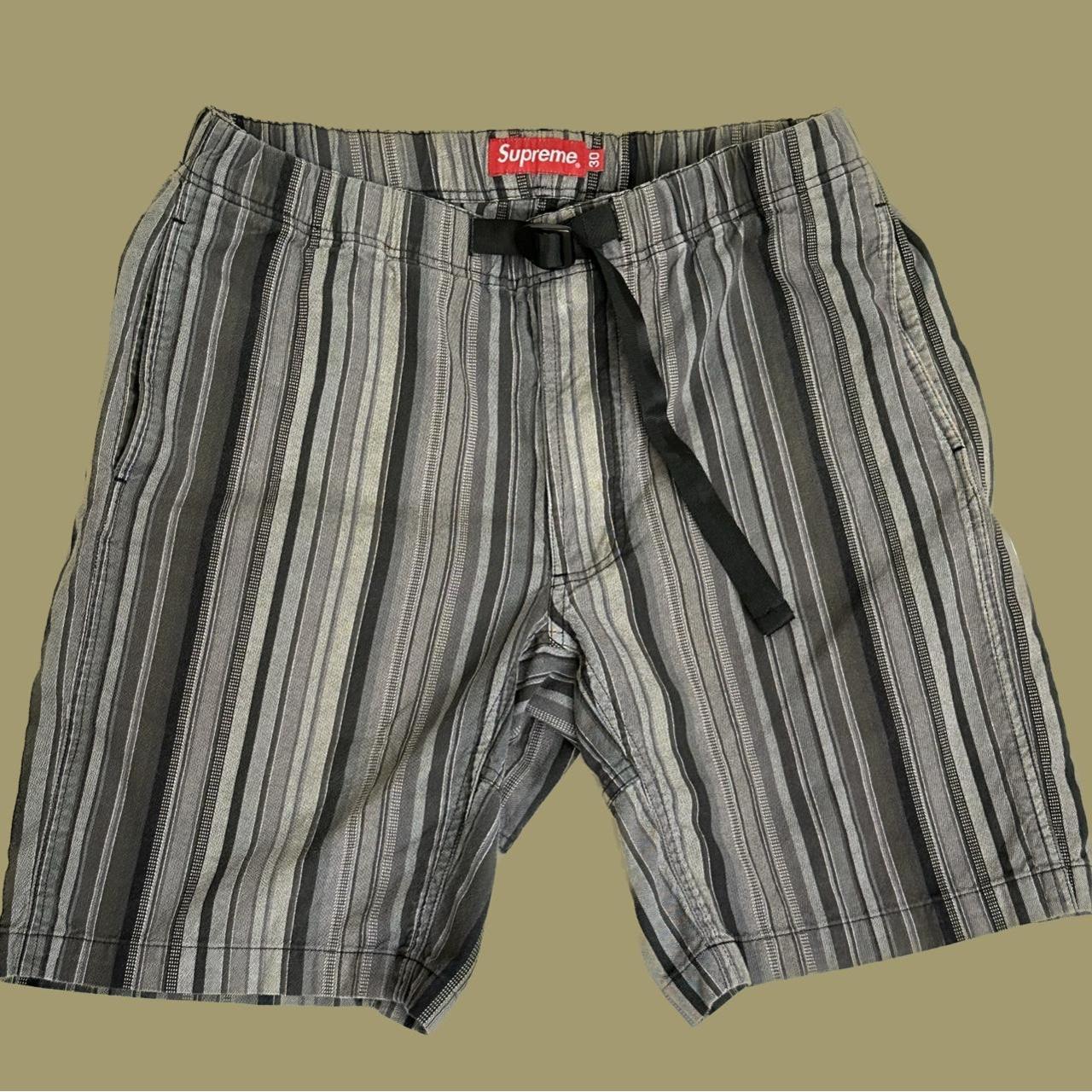 Supreme Men's Black and Grey Shorts | Depop