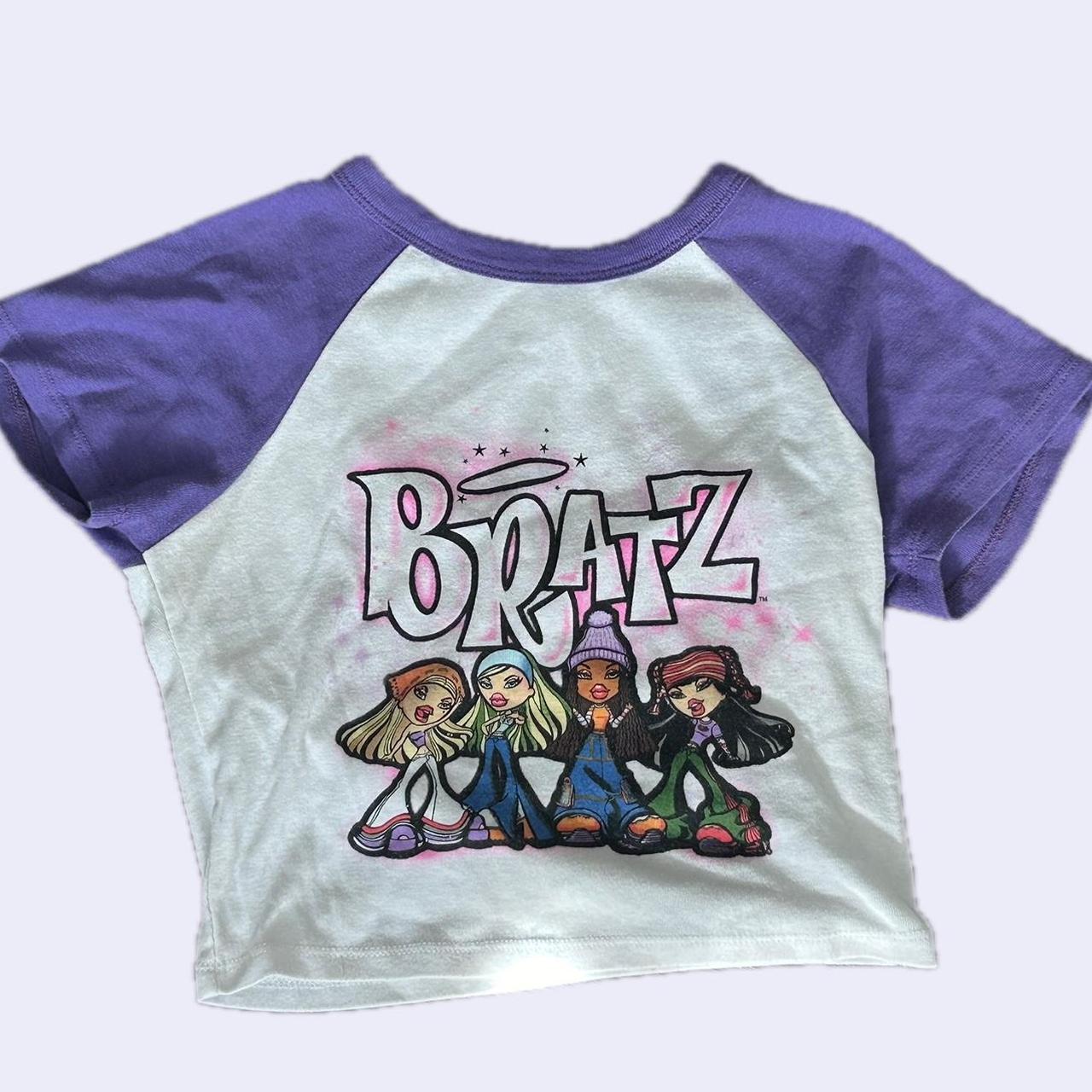 juniors cropped bratz baseball tee #bratz - Depop