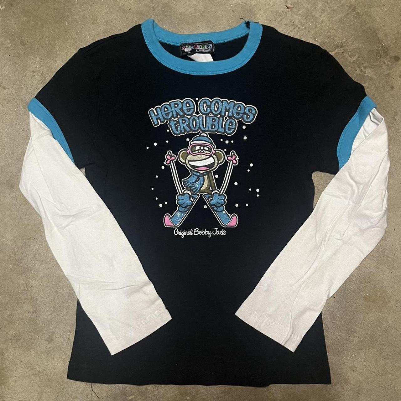 y2k Splat Skiing Bobby Jack long sleeve shirt... - Depop