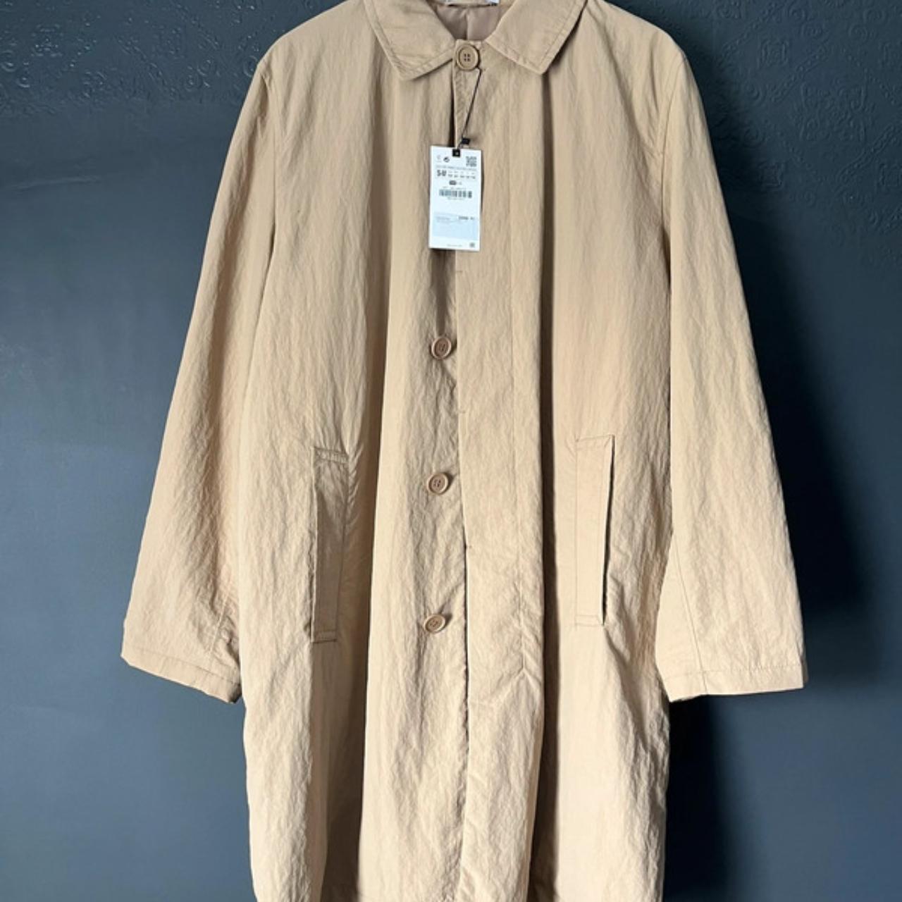 Brand New Zara Cream Rain Coat / Over Coat / Trench... - Depop
