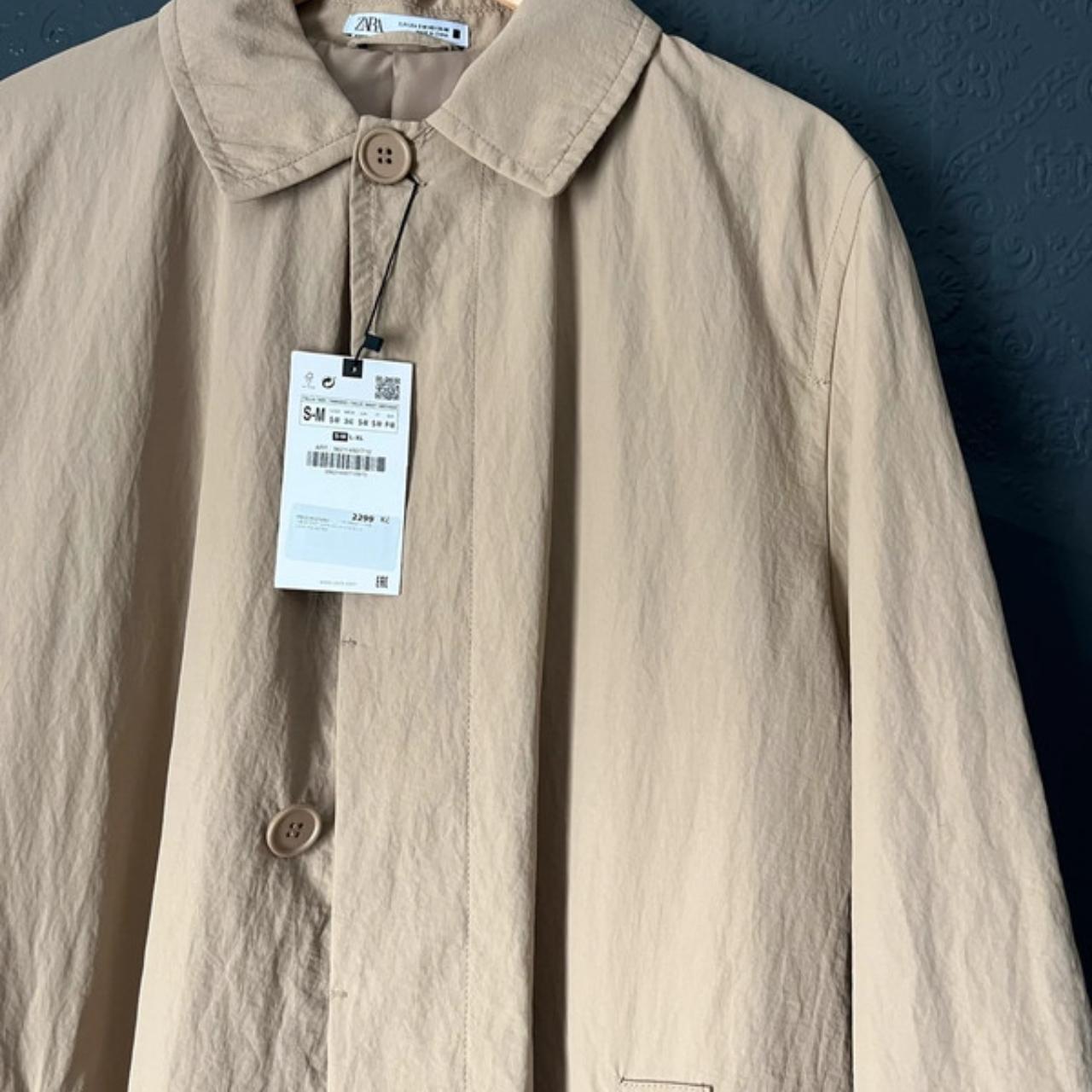 Brand New Zara Cream Rain Coat / Over Coat / Trench... - Depop