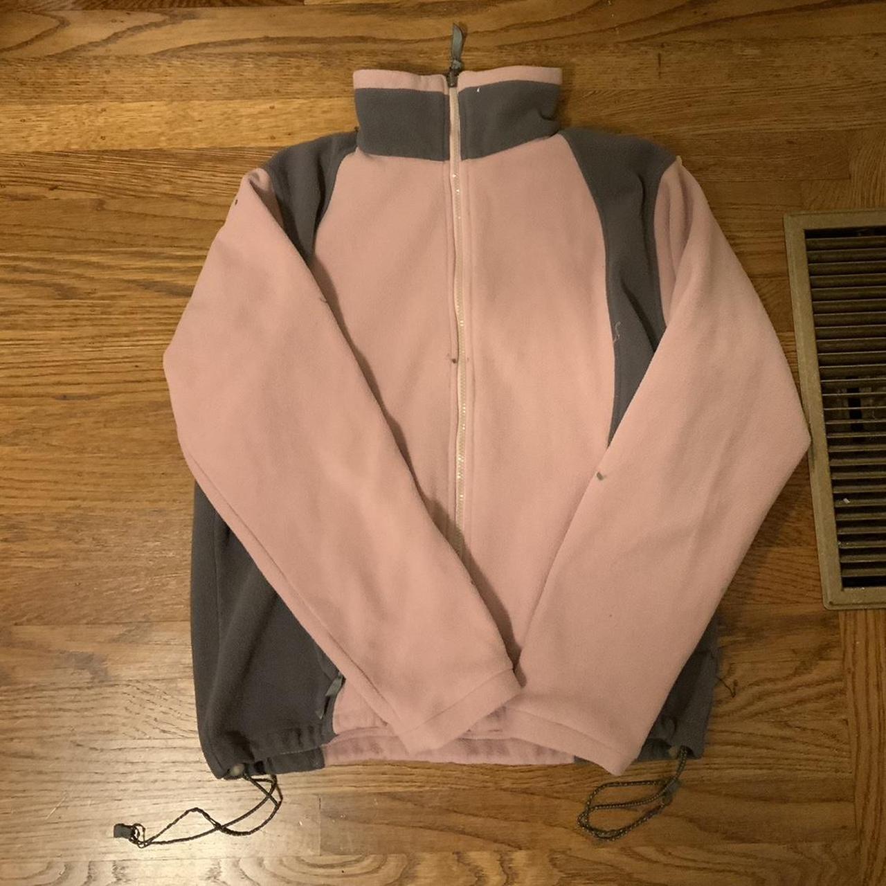 pink coquette y2k fleece zip up jacket... - Depop