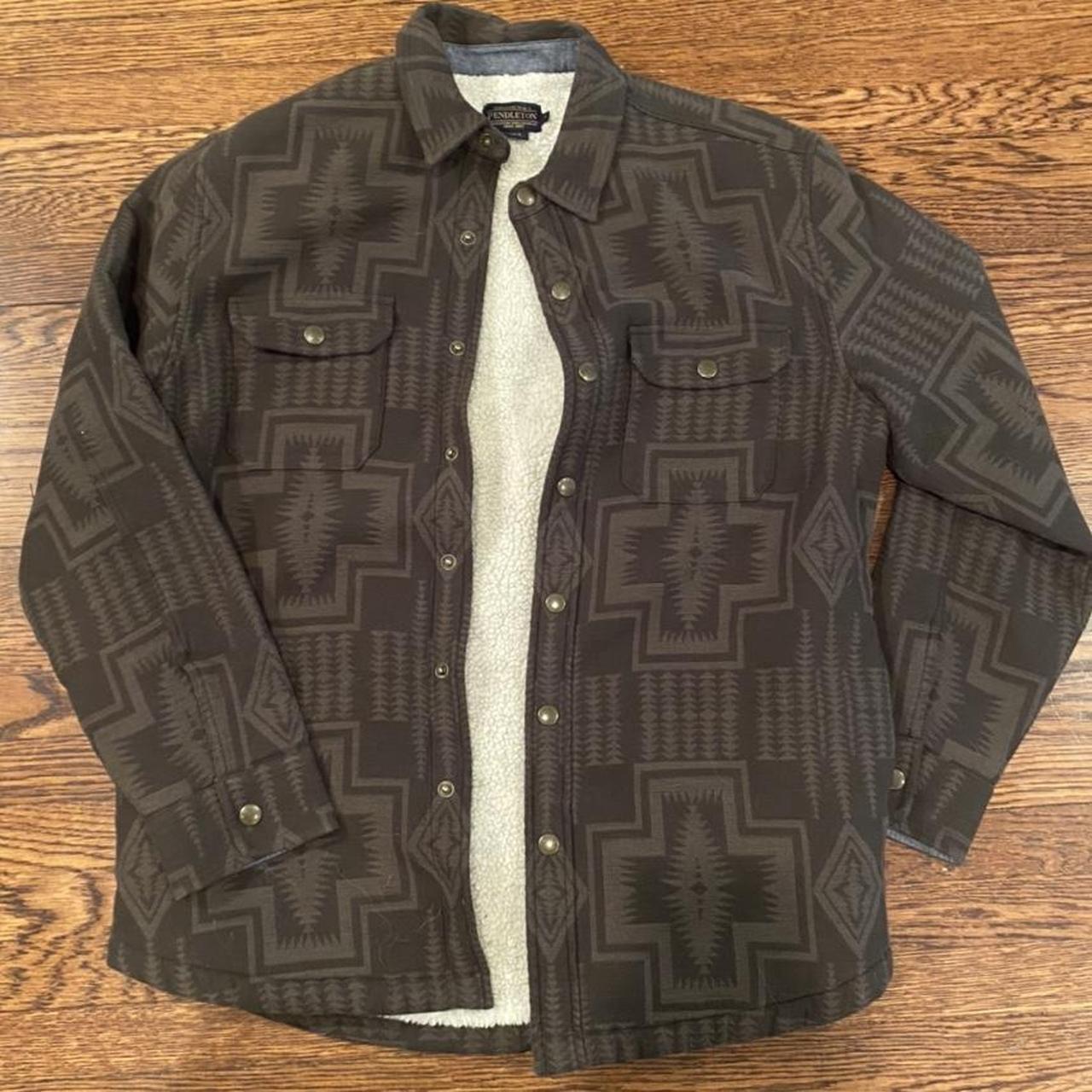 Pendleton coat with fur inside (the arms are... - Depop