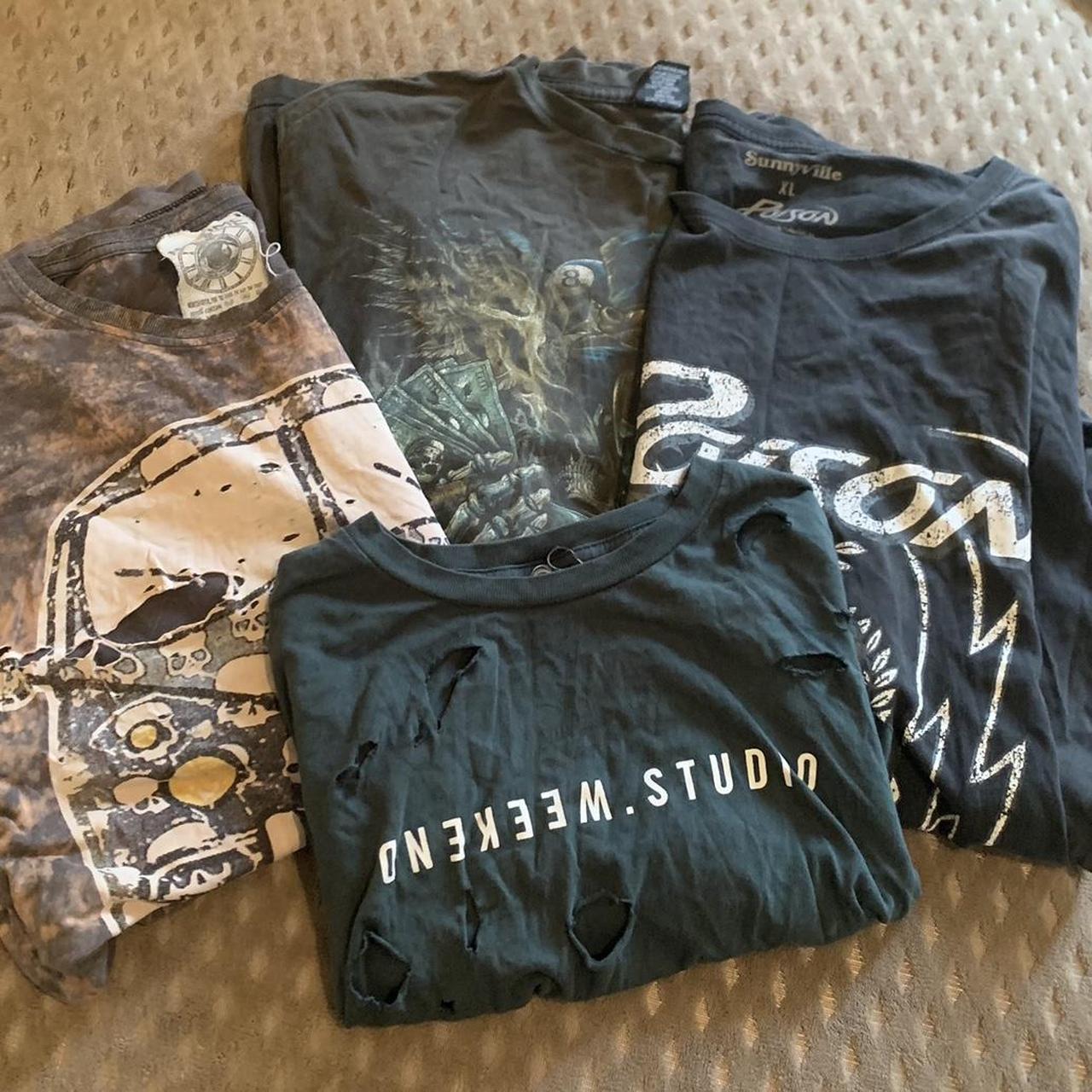 grunge style bundle poison shirt XL skull van... - Depop