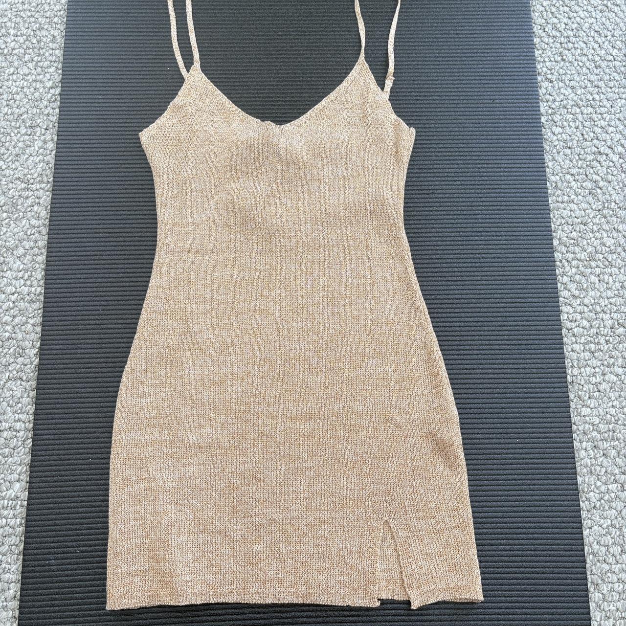 STUNNING Knitted short dress with sparkling effect.... | Depop