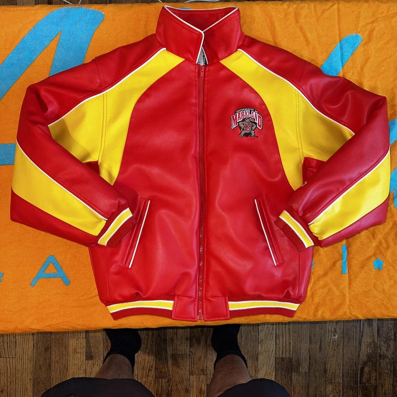 Incredible vintage University Of Maryland leather... - Depop