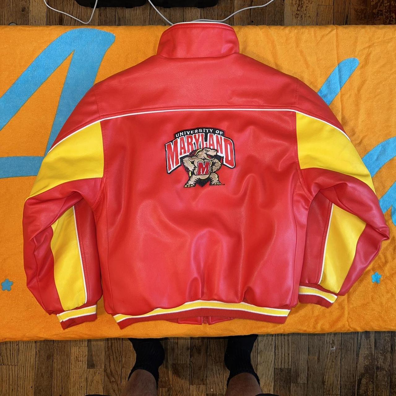 Incredible vintage University Of Maryland leather... - Depop
