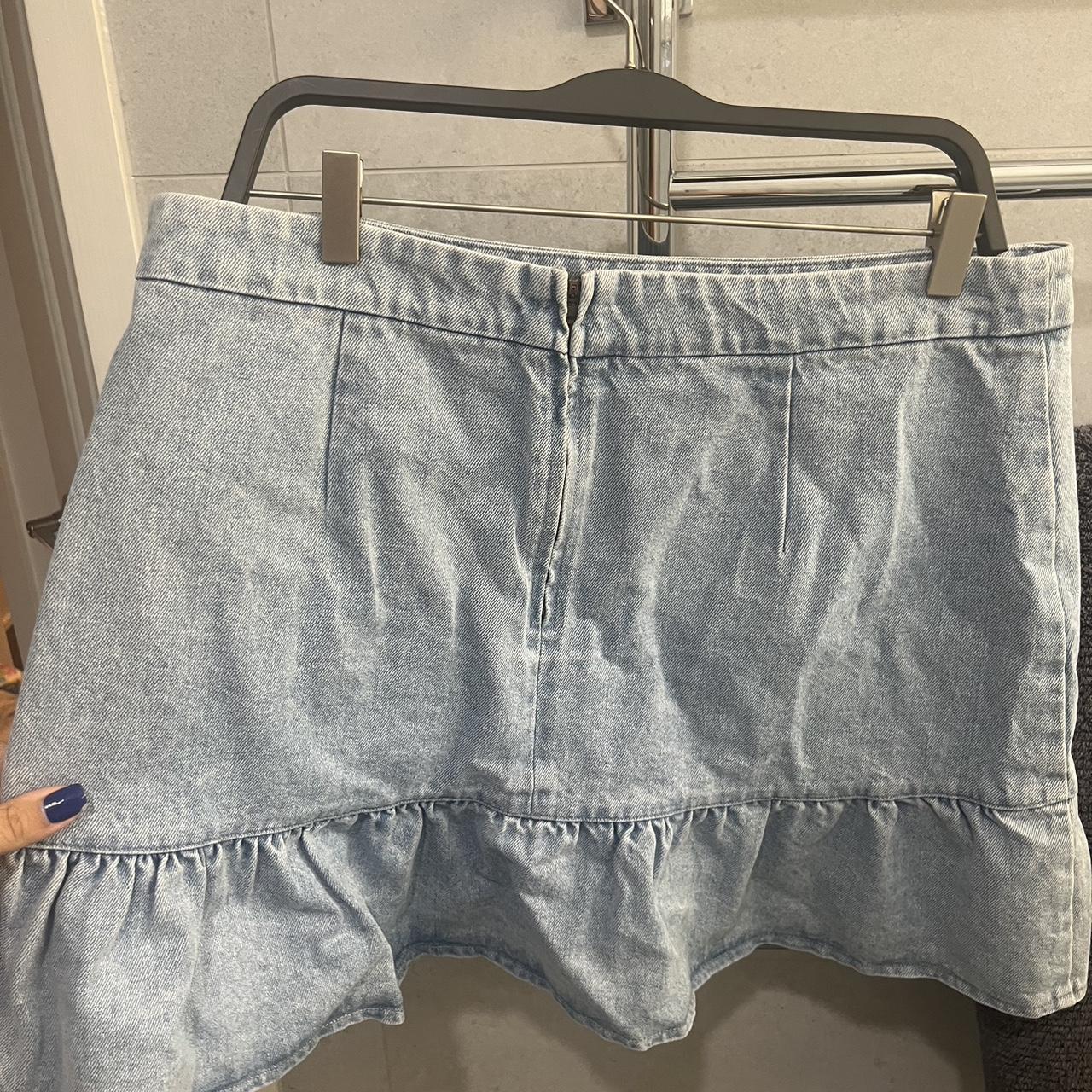 DOTTI denim tiered skirt Size 16 Worn a few times... - Depop