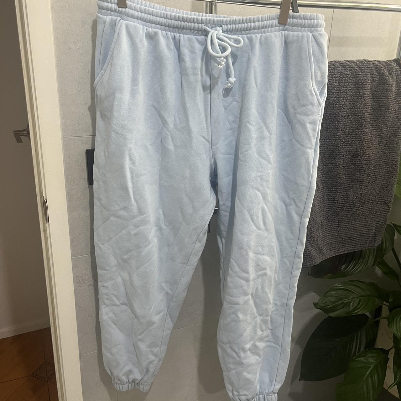 Cotton on light blue track suit pants Size XXL... - Depop