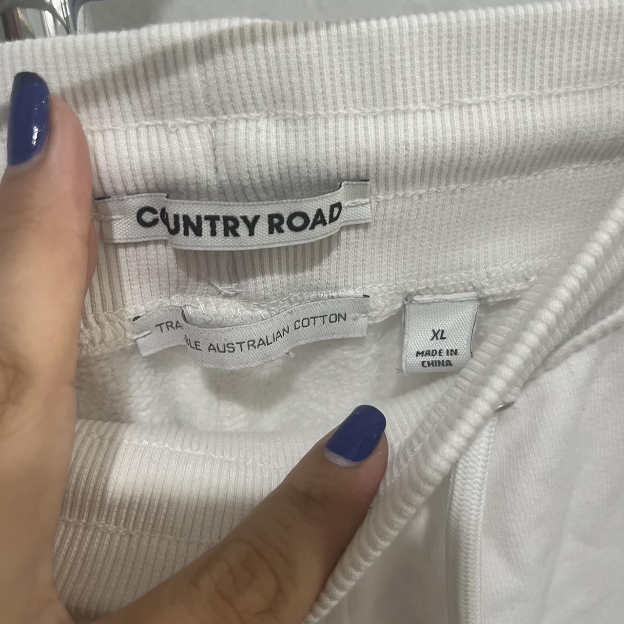 Country road white tracksuit pants size XL worn... - Depop