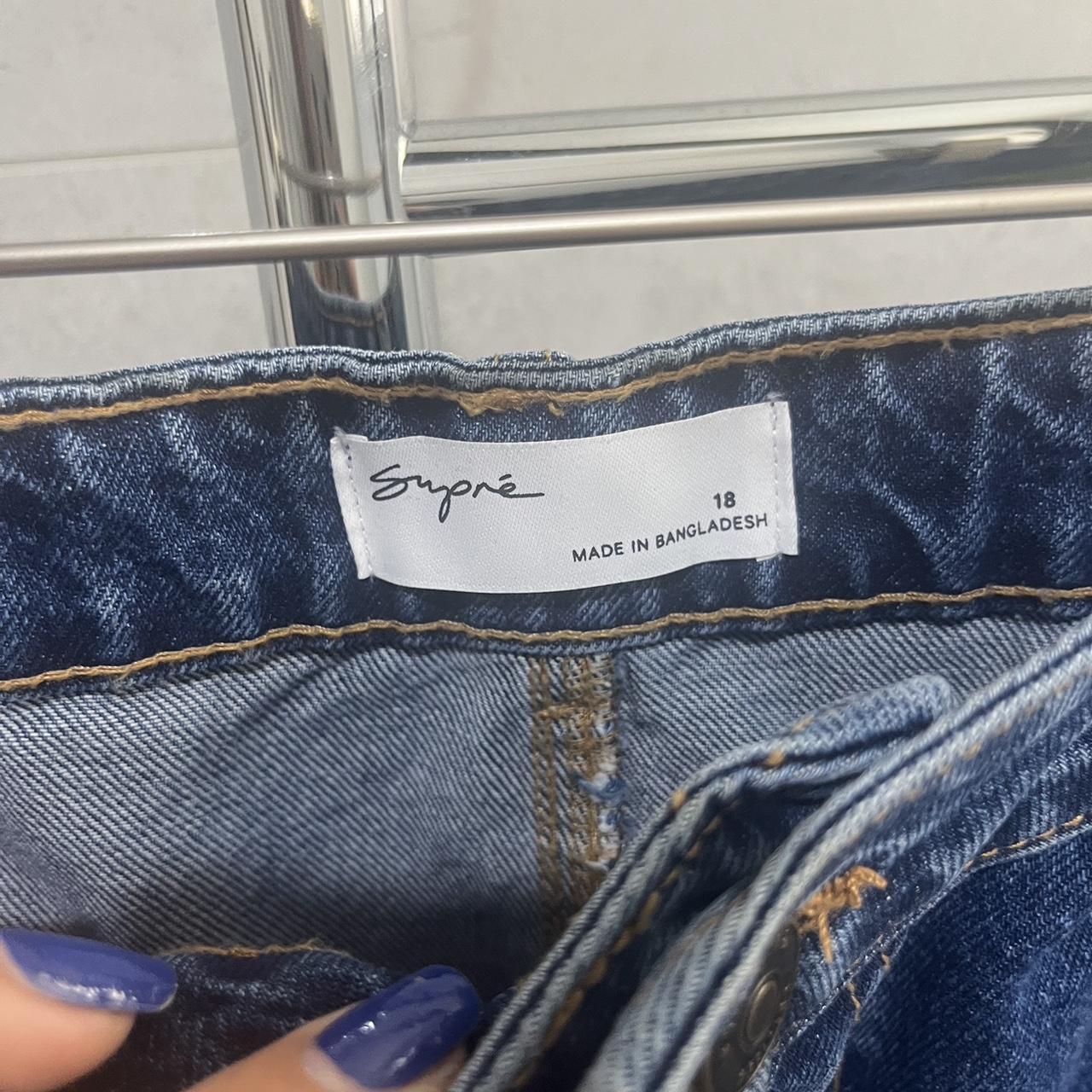 Supre maxi denim skirt Size 18 Worn once Has a... - Depop