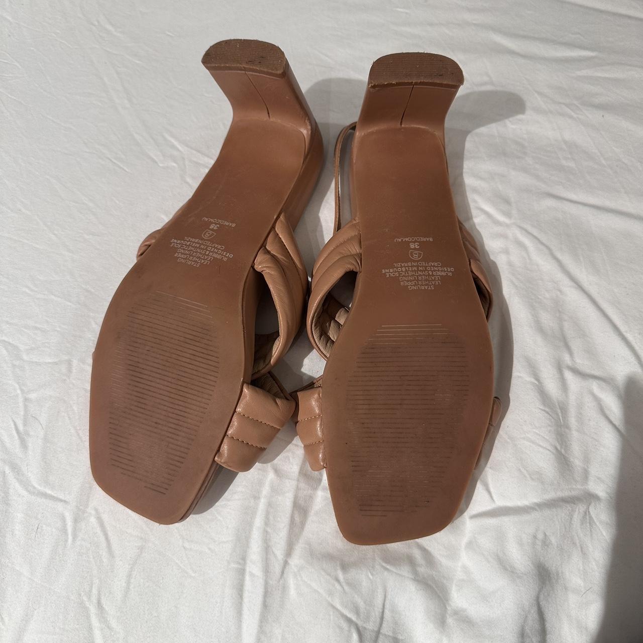 Bared Footwear Size 38 tan brown leather heels.... - Depop