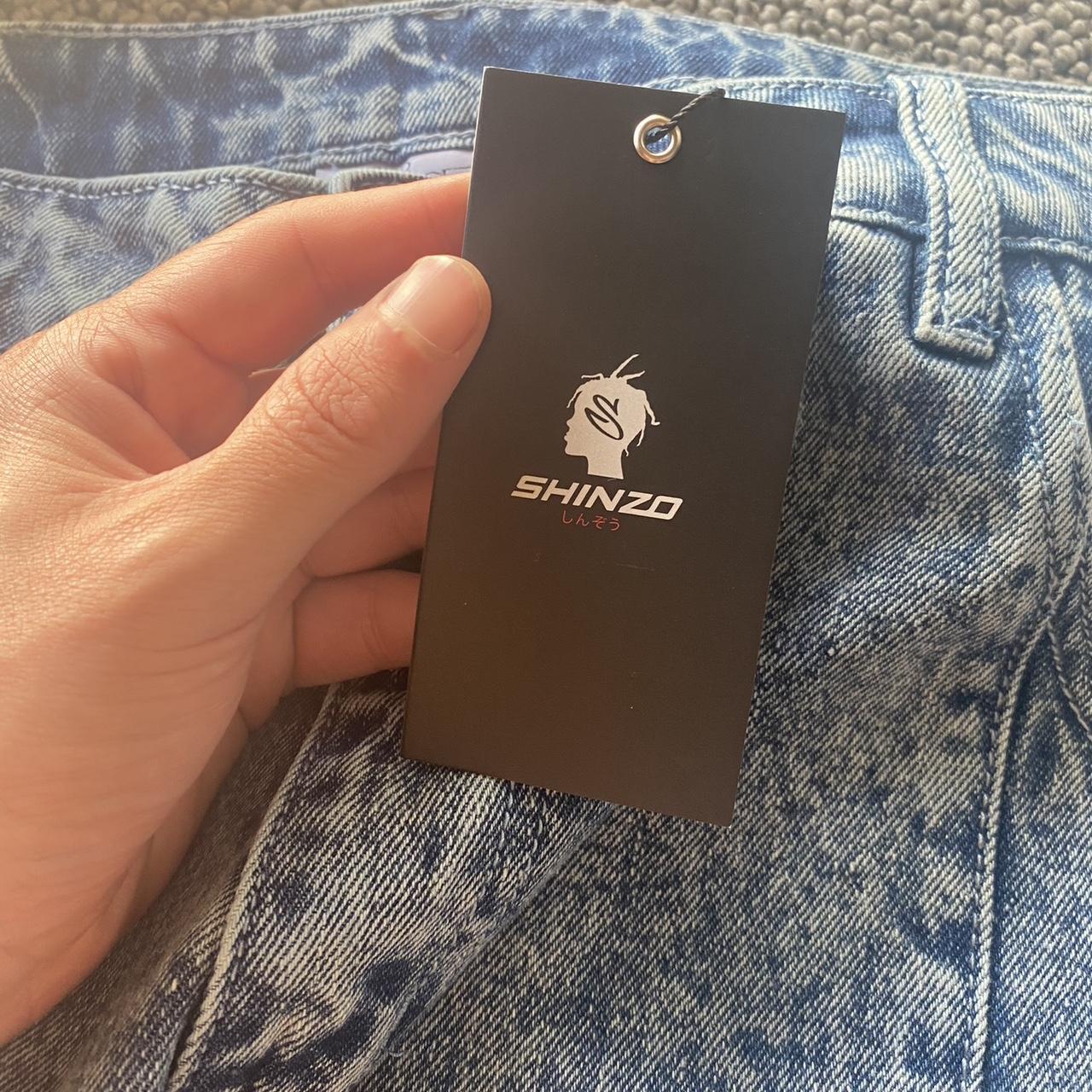 Shinzo denim shorts Brand new with tags Super baggy - Depop