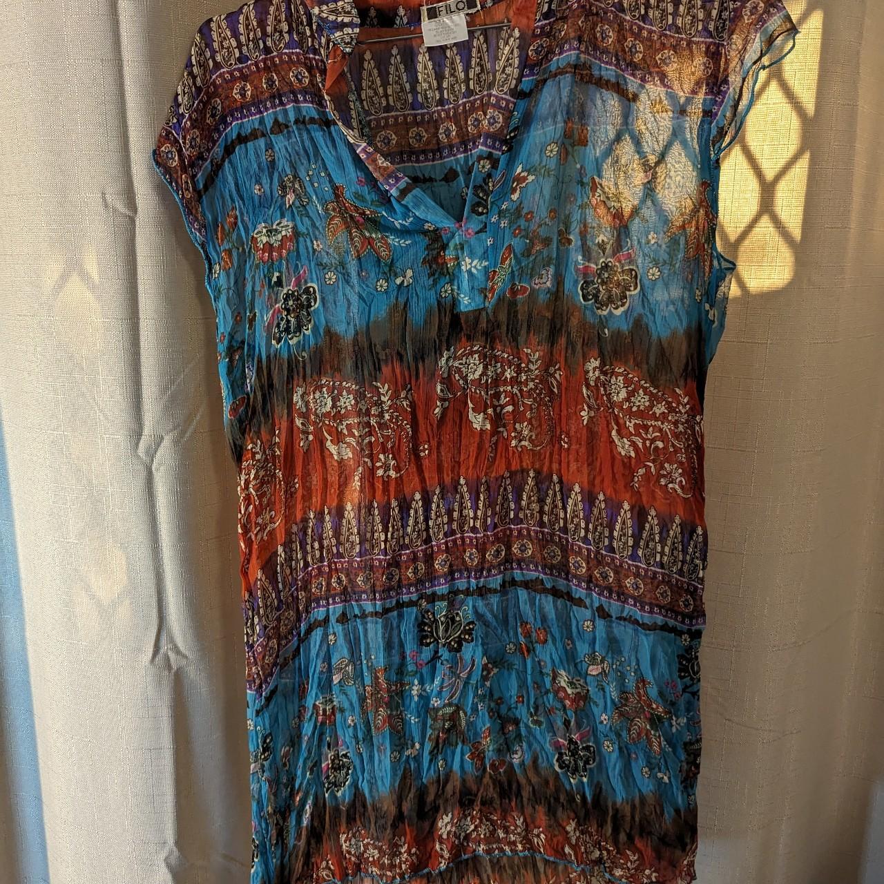 FILO sheer Camilla style tunic top Gorgeous multi... - Depop