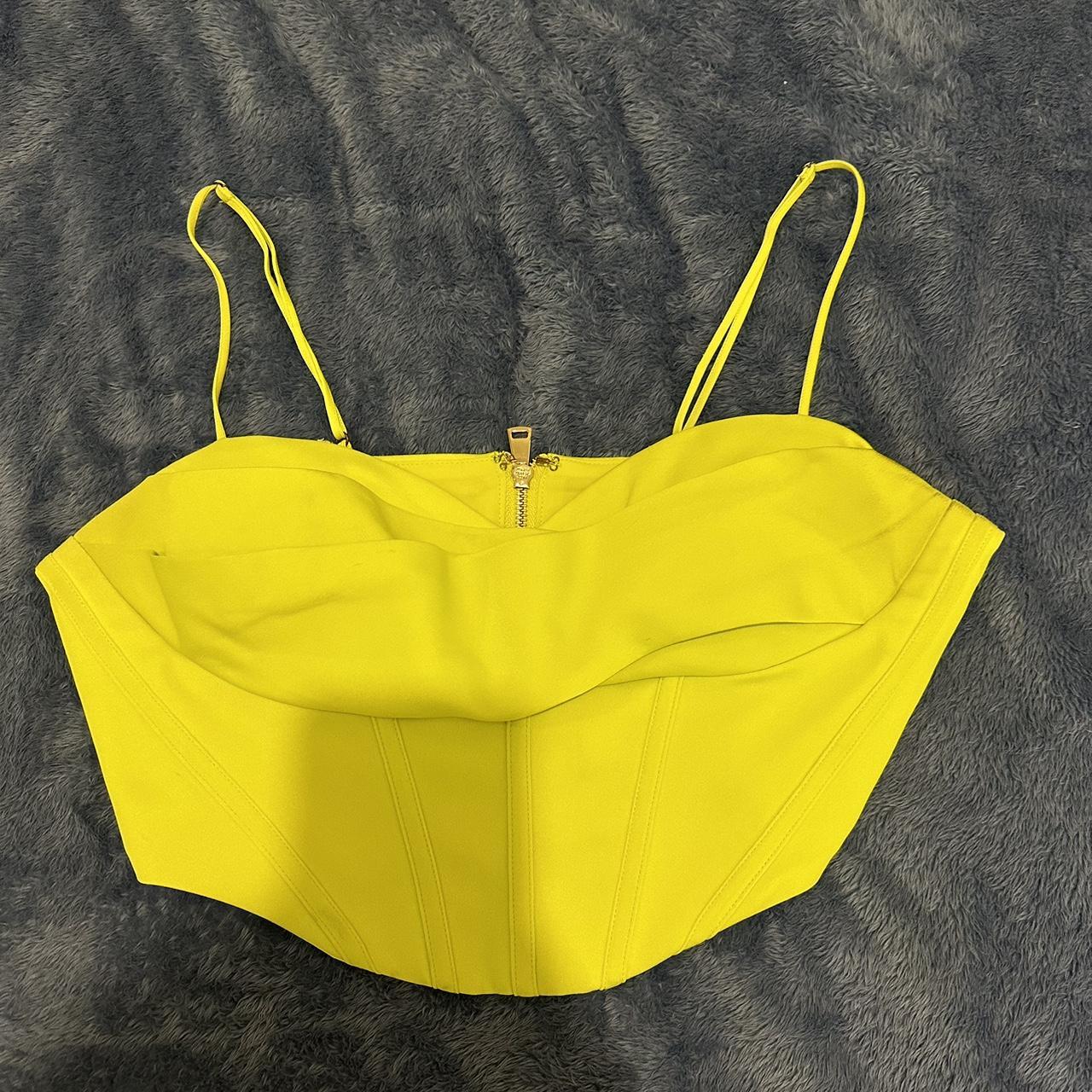 Sheike Yellow Corset Top Size 12 - Depop