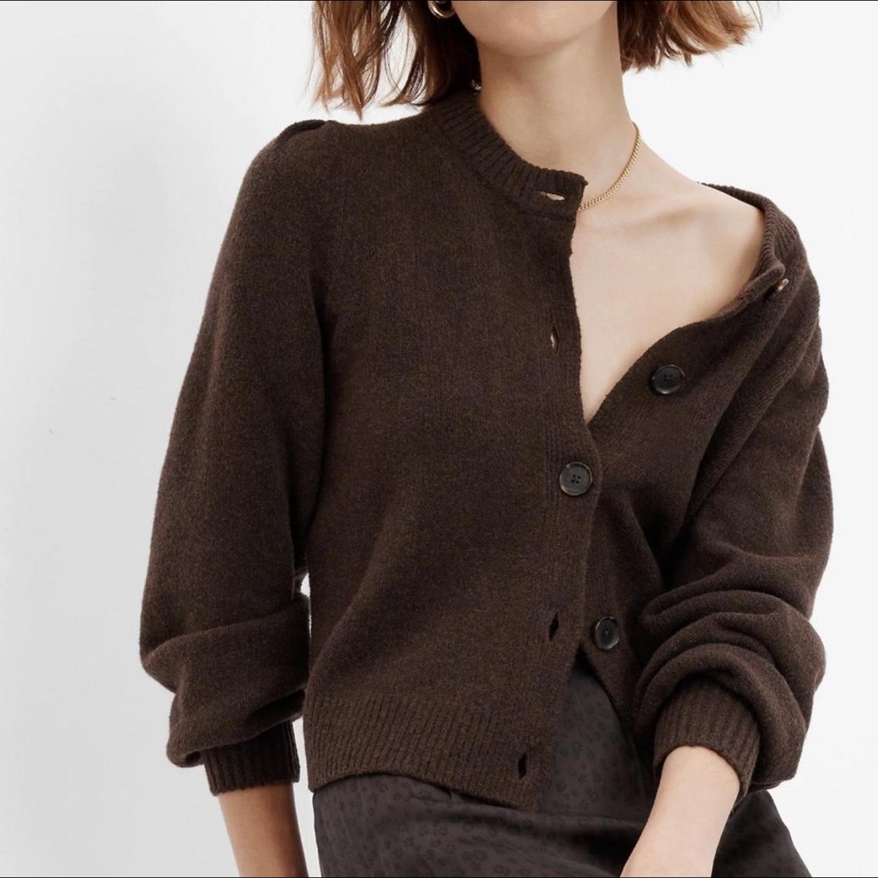 GAP CashSoft Puff Sleeve Cardigan In the color... - Depop GAP CashSoft Puff Sleeve Cardigan In the color... - Depop