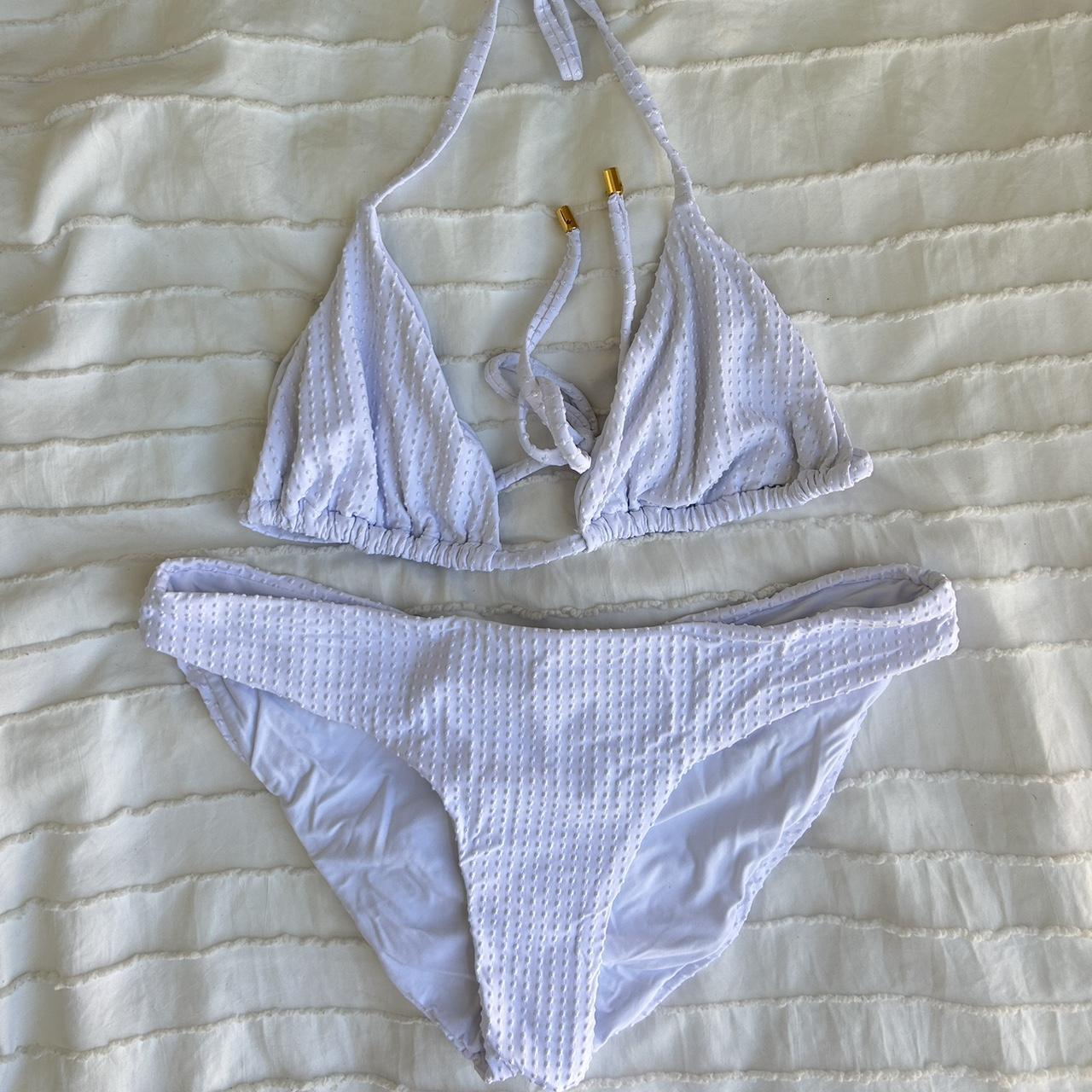 PQ Swim- white bikini never worn - Depop