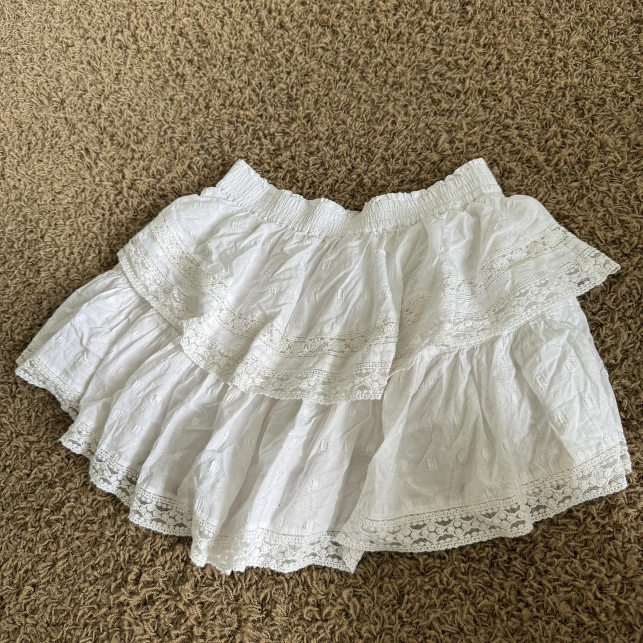 Ruffle Lace White American Eagle skort- These are... - Depop