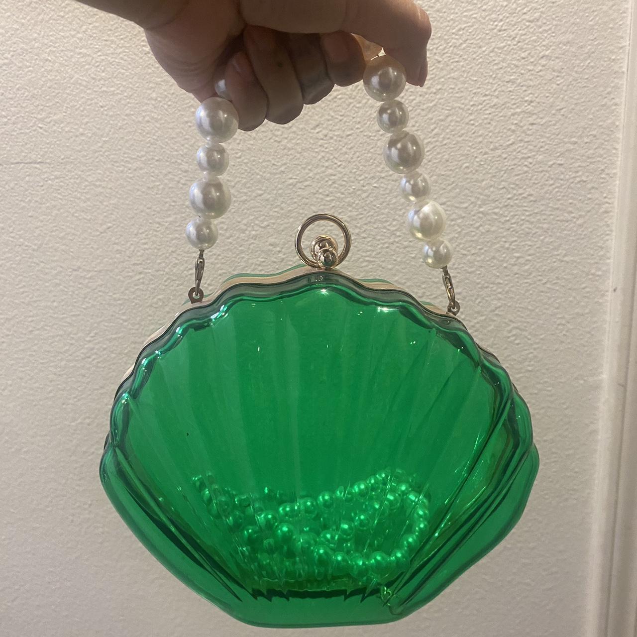 Dollskill Green Seashell Purse. Comes with pearl... | Depop