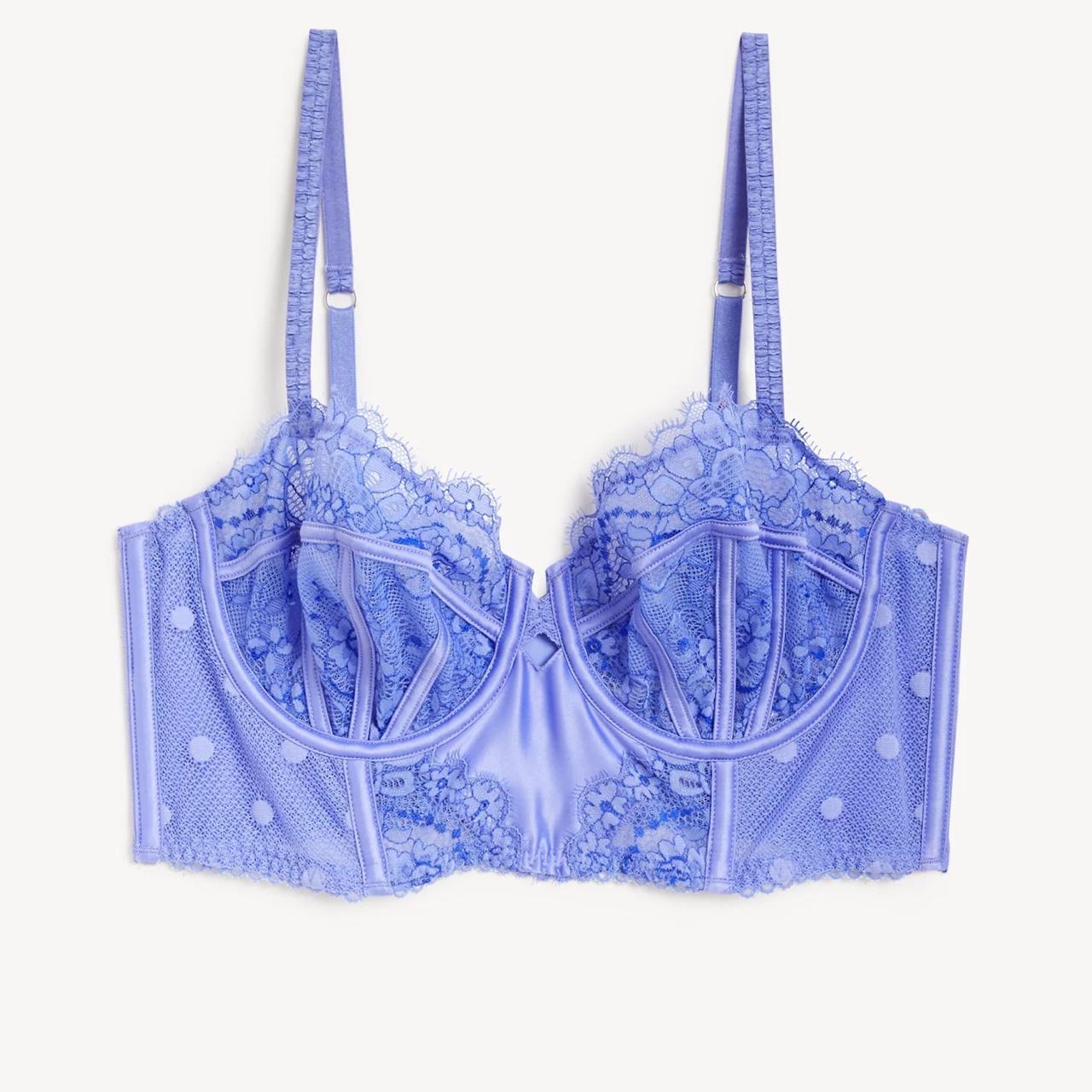 M&S Marks & Spencer Linea Lace Wired Balcony Bra-... - Depop