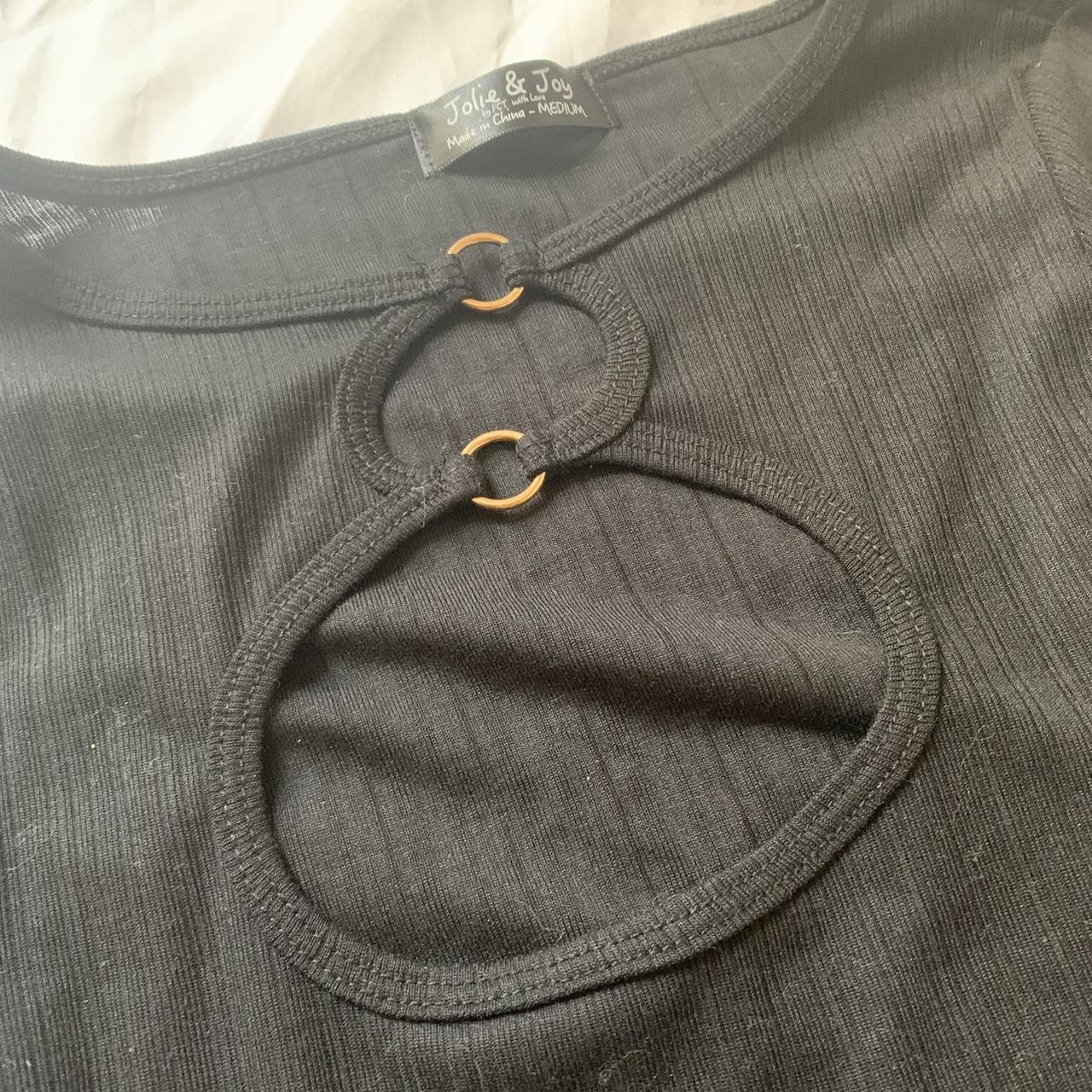 Black sweater with chest eyelets, witchy vibe for... - Depop