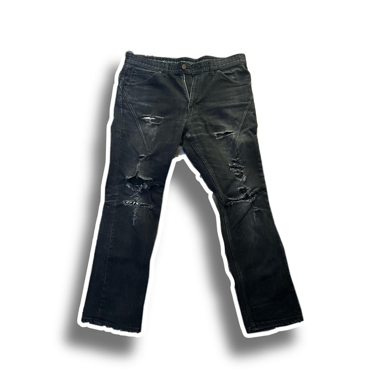 Number (N)ine distressed jeans size 3 stretchy and... - Depop