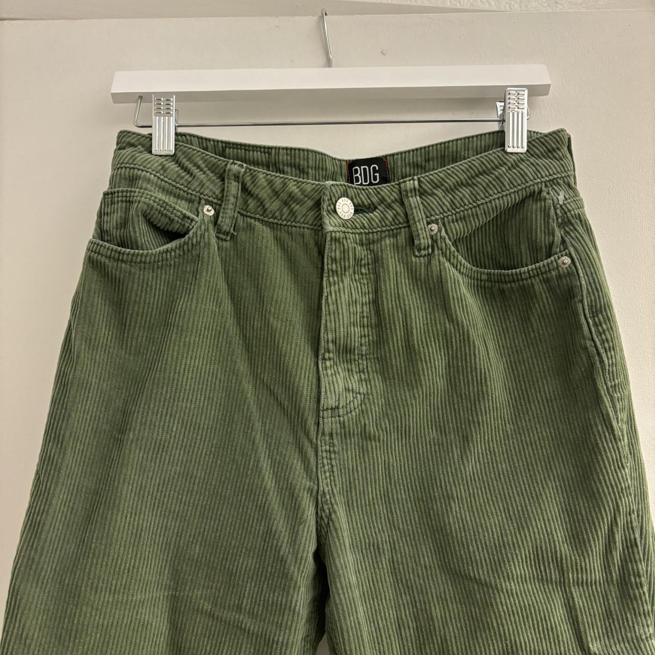 mid/higher rise army green BDG corduroy pants. are... - Depop