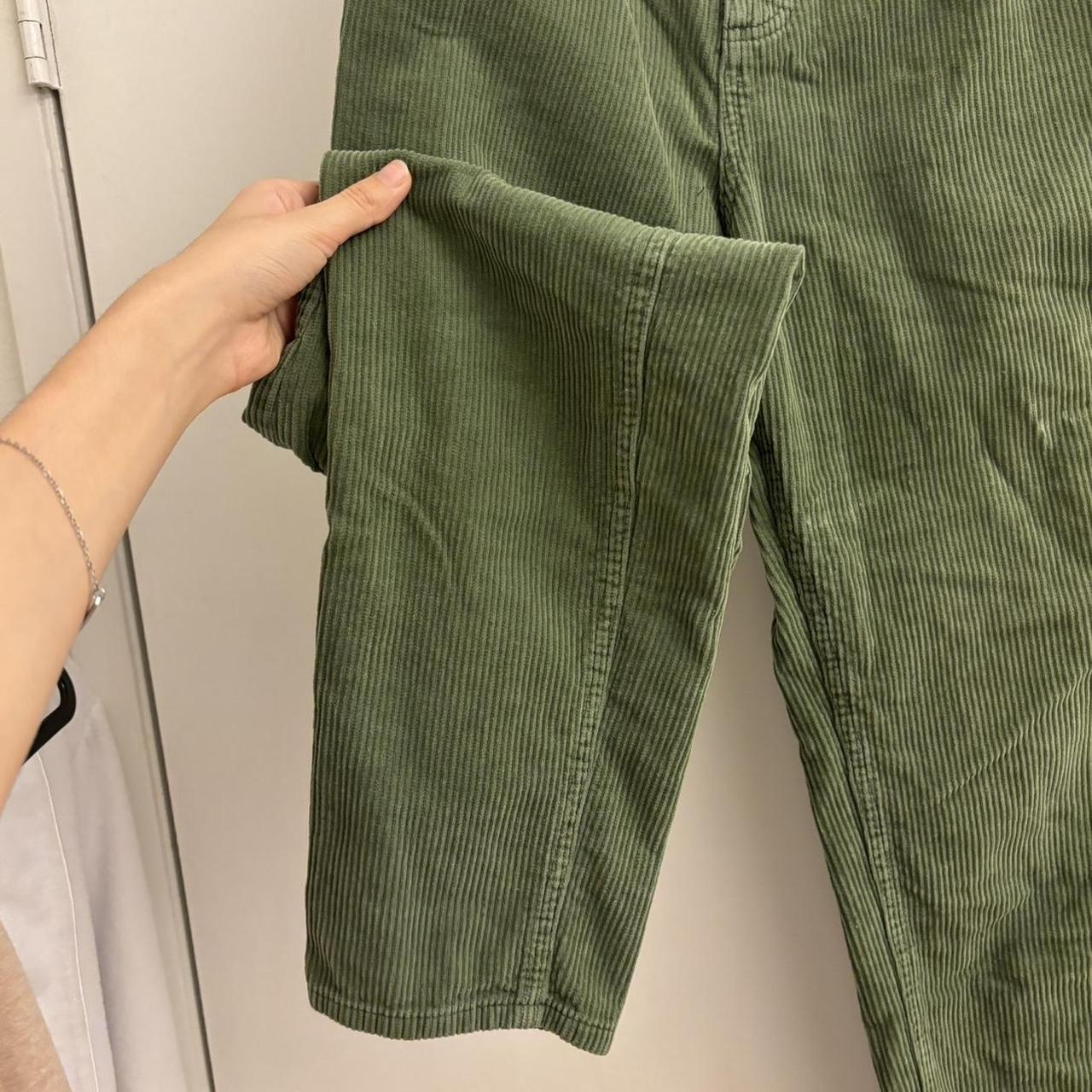 mid/higher rise army green BDG corduroy pants. are... - Depop