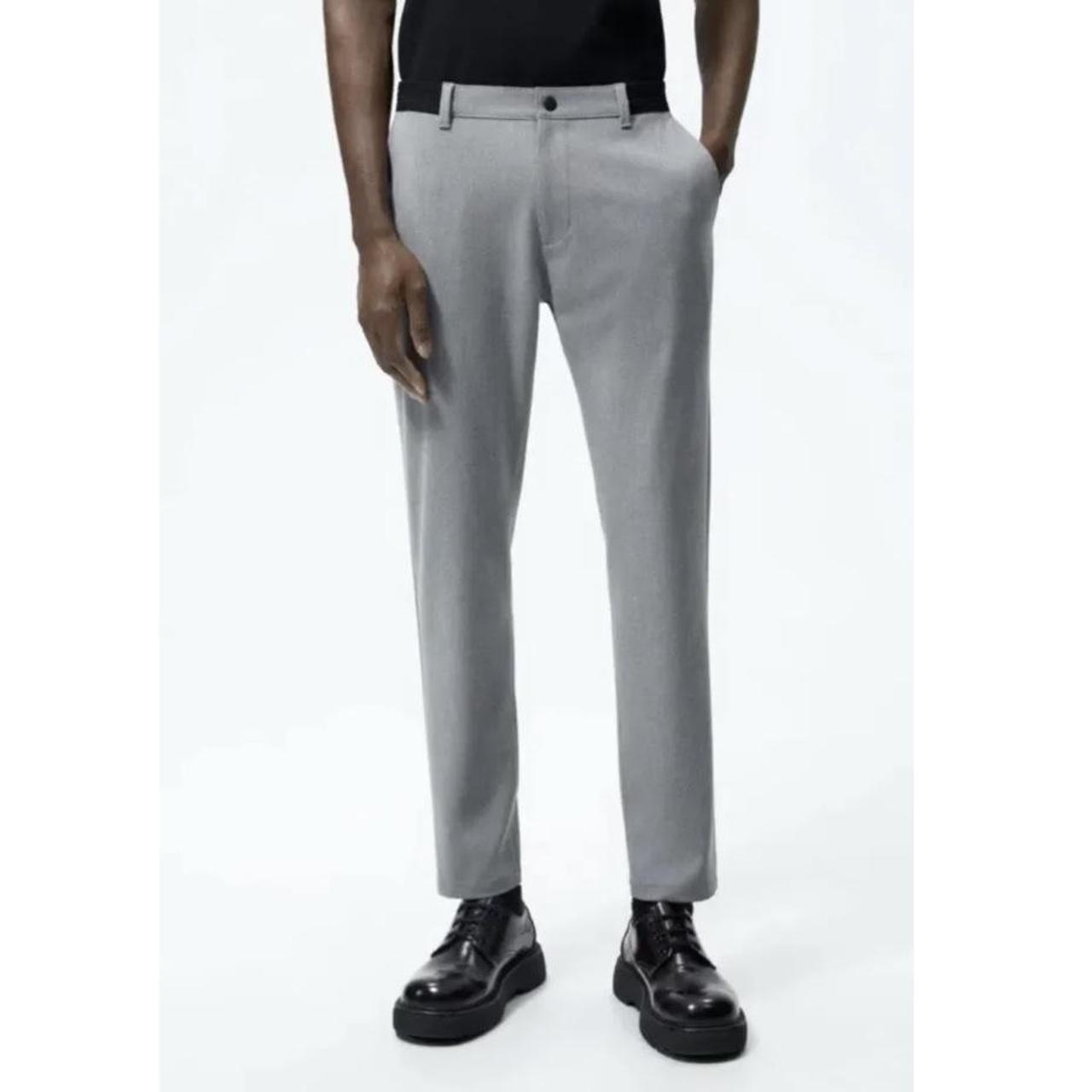 Zara Men’s Grey The Driver Pant Slim Fit Comfort... - Depop