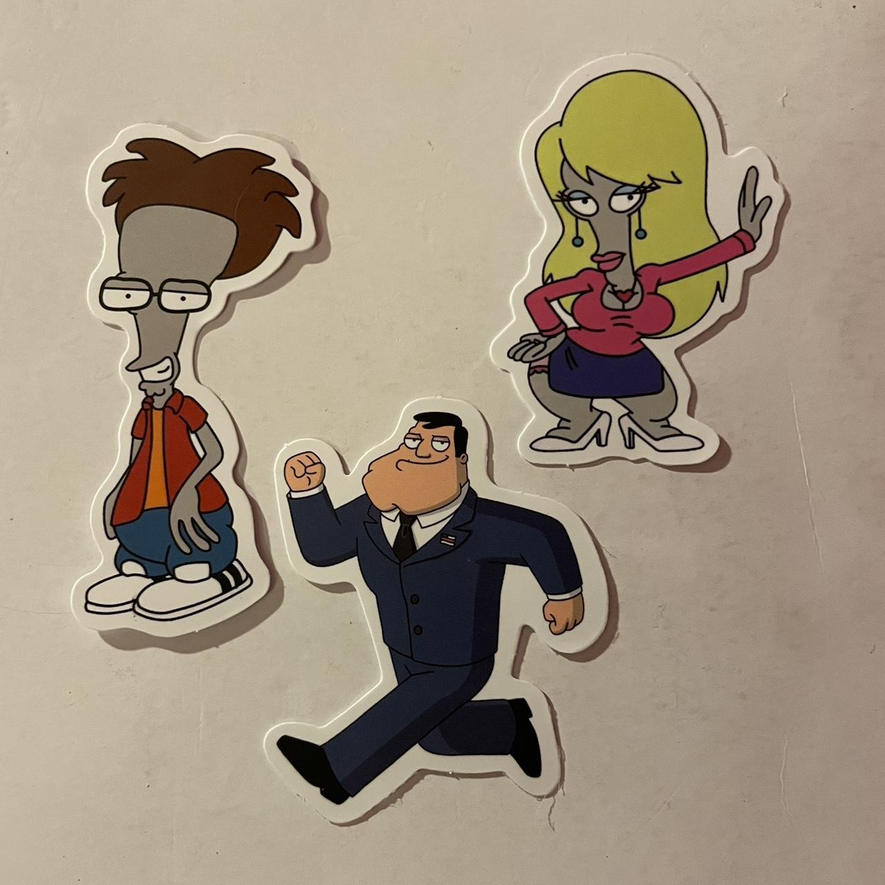3 American Dad stickers Free shipping! #stickers... - Depop