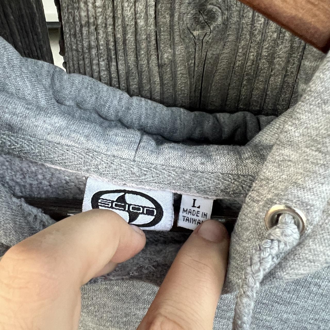 Vintage 90s Scion Car Distressed Racing Hoodie Used... - Depop